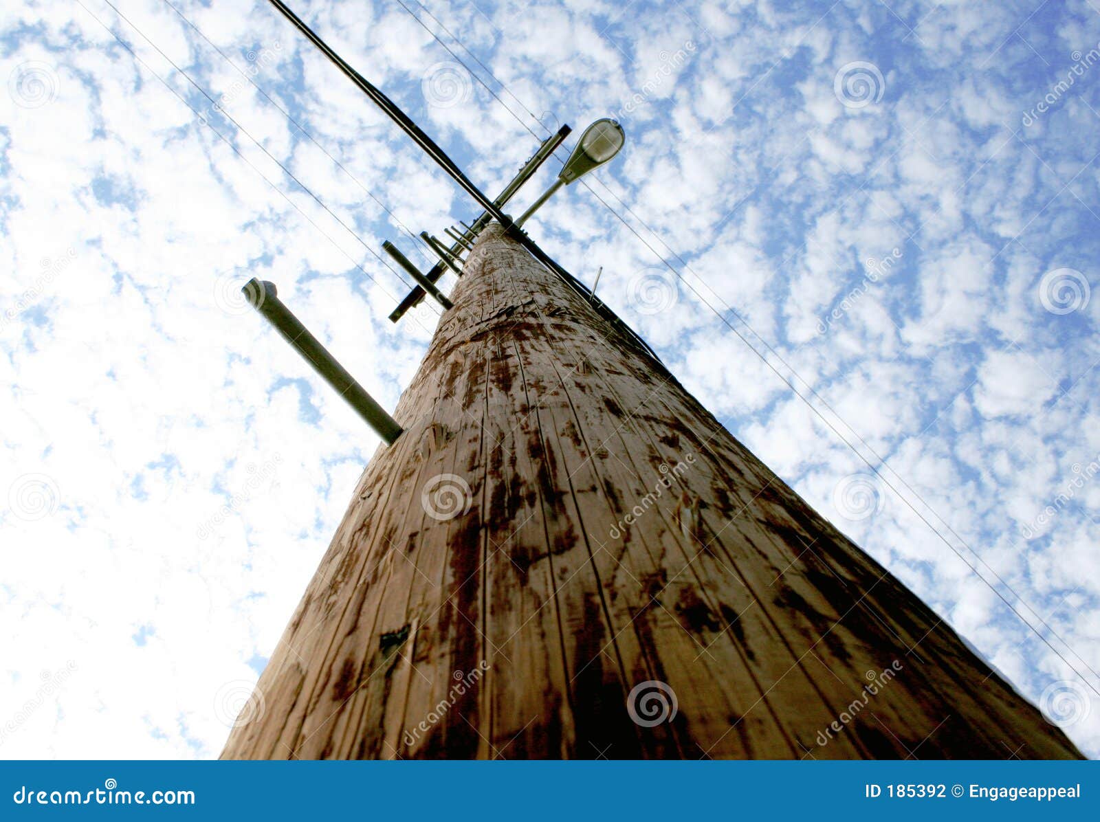 Street Light Telephone Pole Stock Photo - Image of lines, clouds: 185392