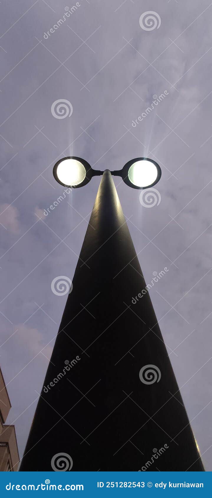 Street Light Tower Light Black Stock Image - Image of street, light ...