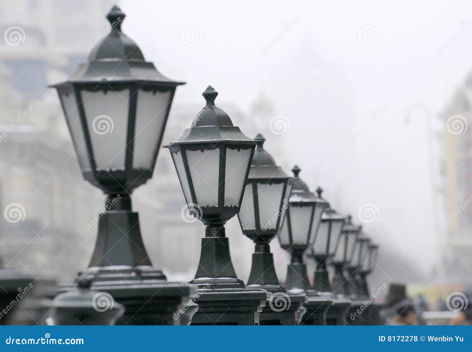 Street Lights stock photo. Image of winter, street, lamps - 8172278