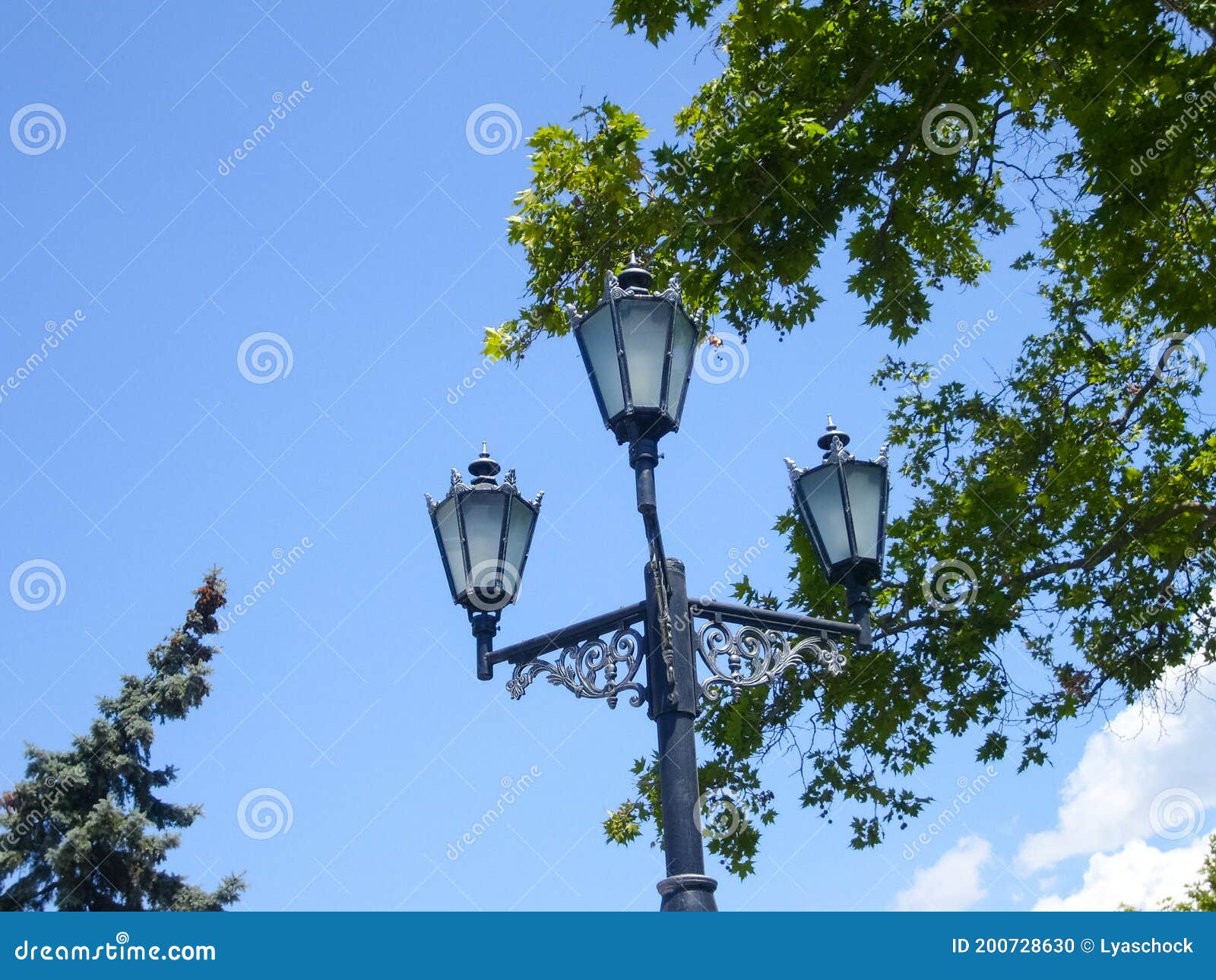 Street Lights are Made in Old Style Stock Photo - Image of architecture ...