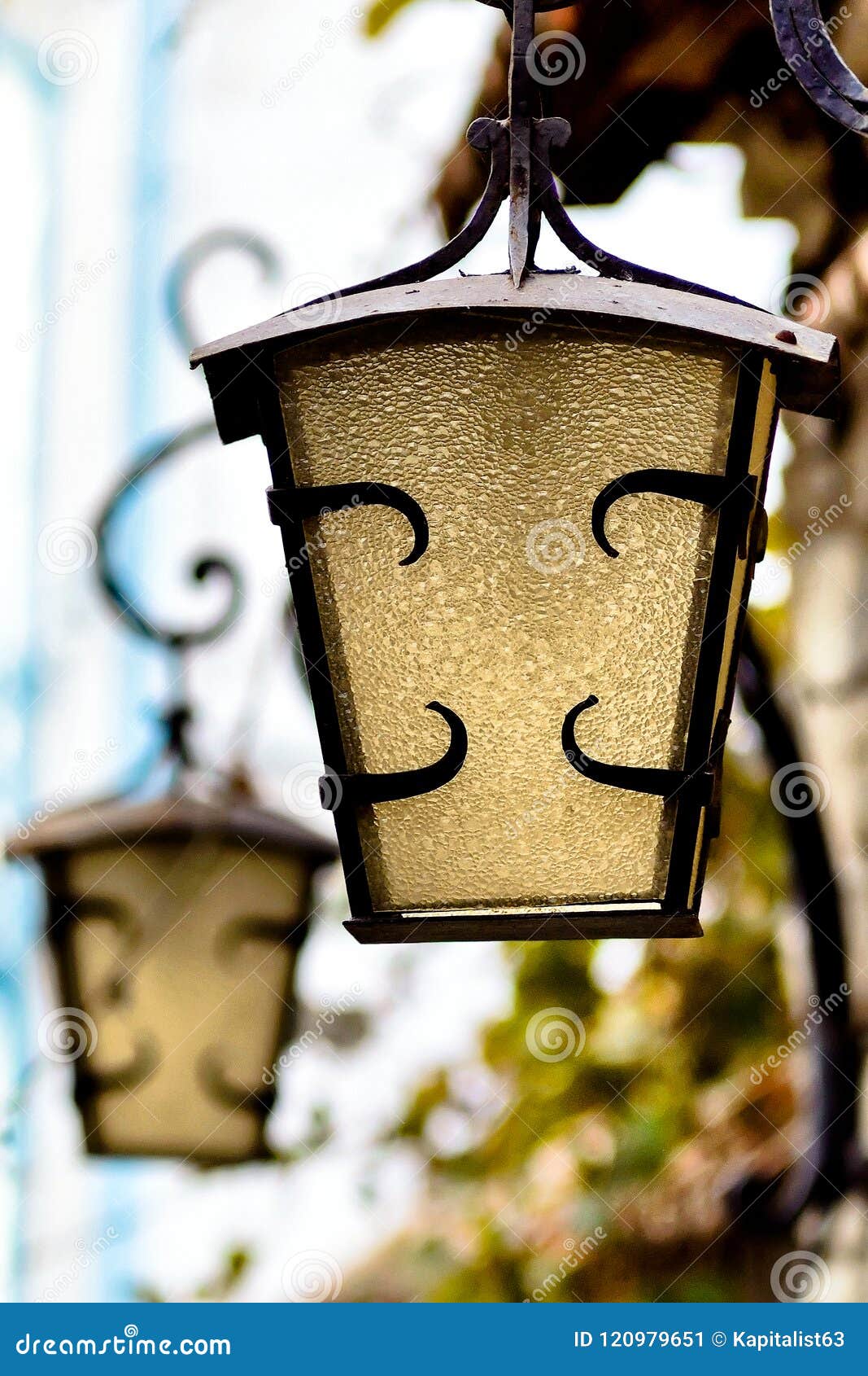 Street Lights of the Old Type Stock Image - Image of type, daytime ...