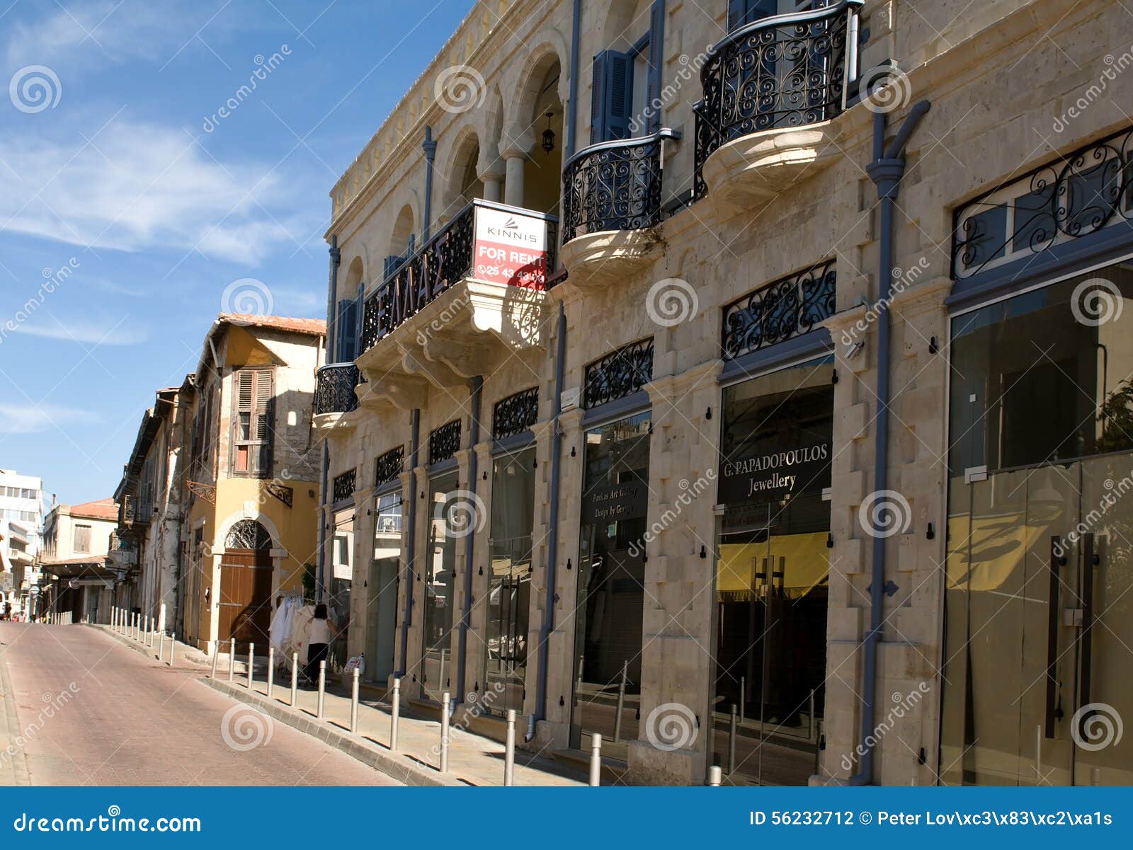 Street in Limassol editorial photography. Image of history - 56232712