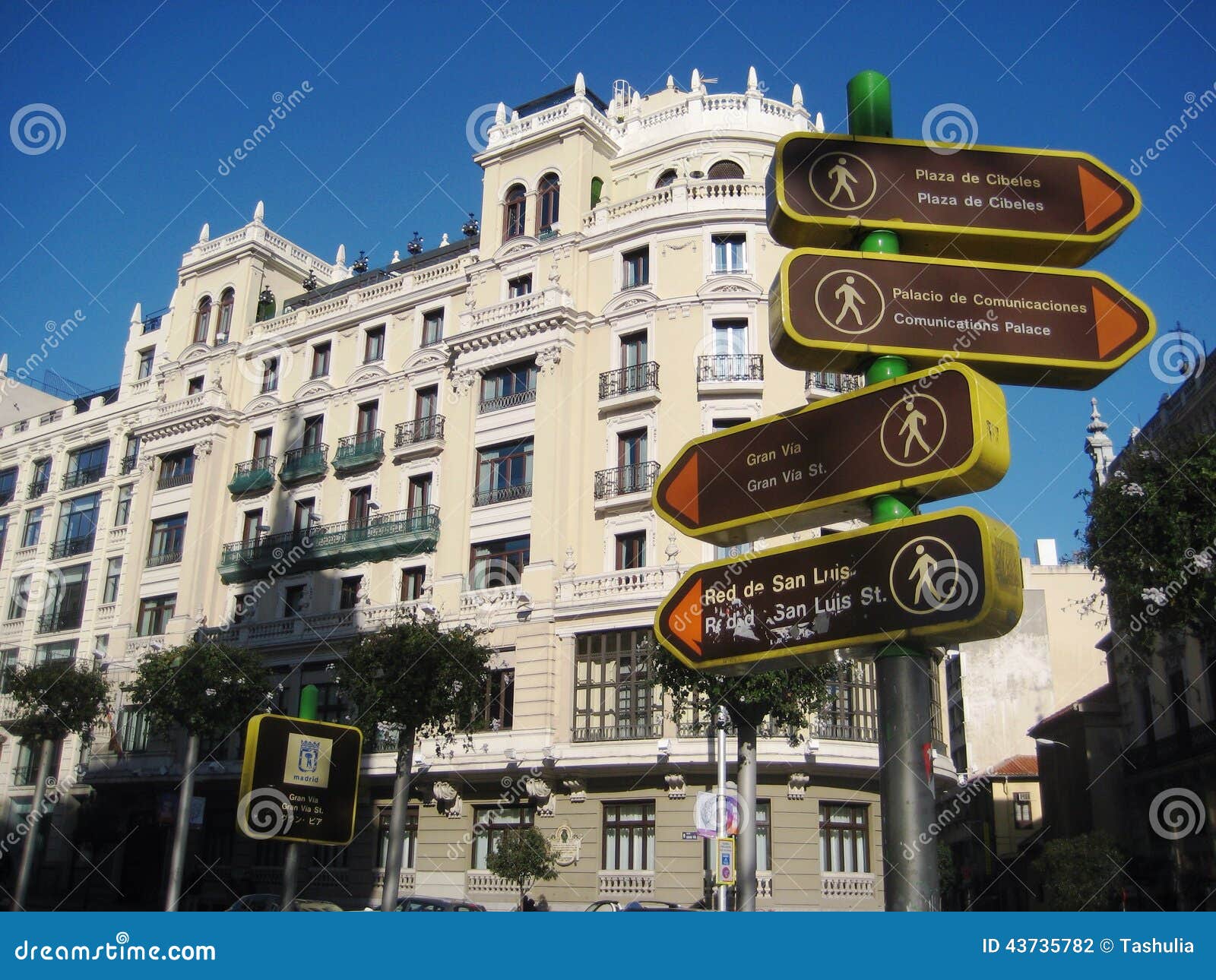 Street of Madrid editorial photography. Image of traffic - 43735782