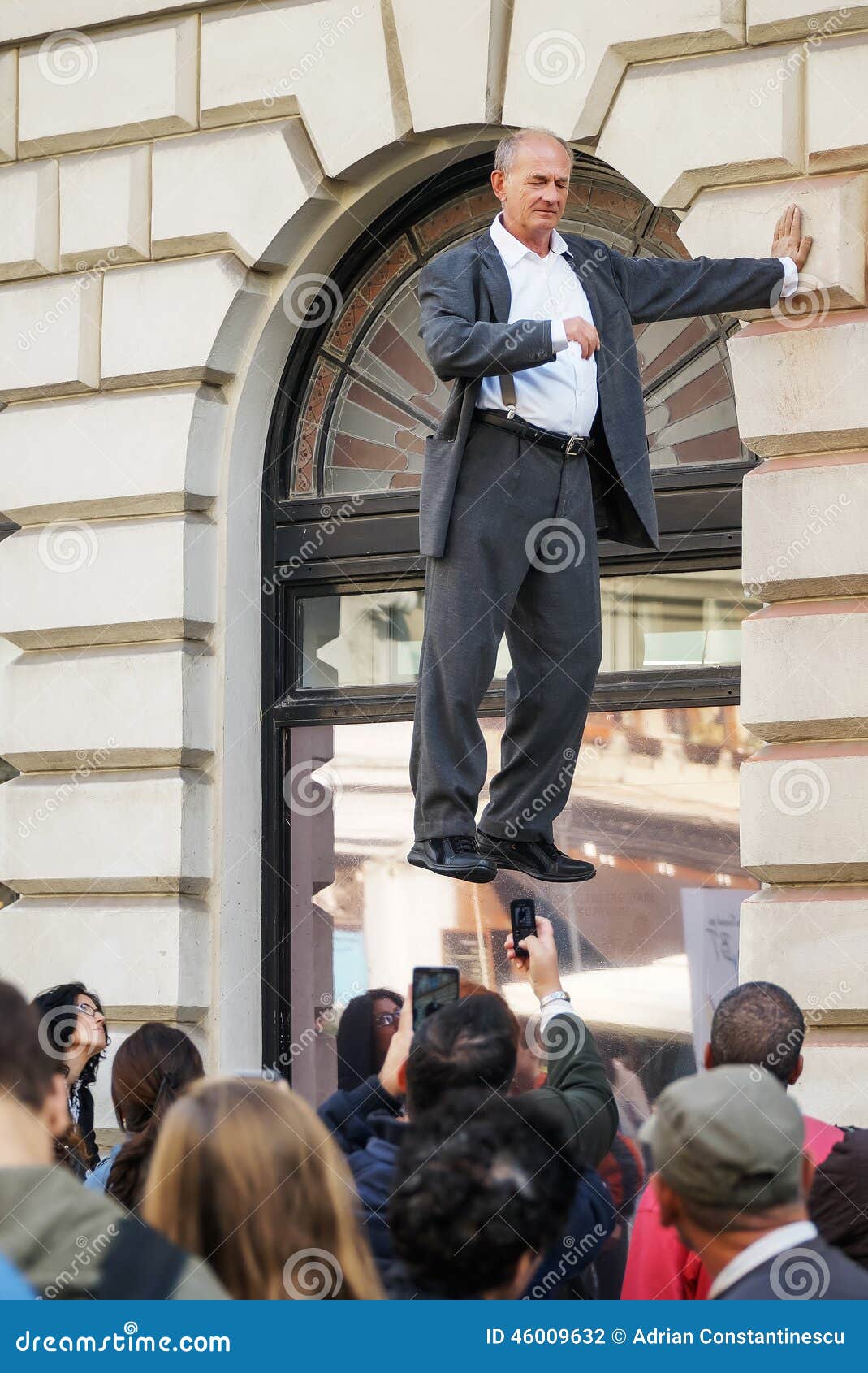 Street magician levitating editorial photography. Image of hand - 46009632