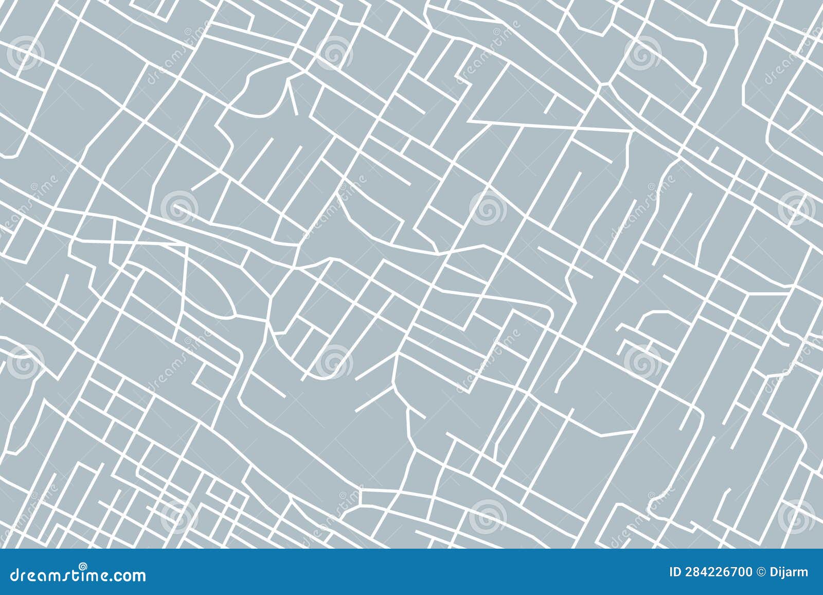 Street Map of City, Seamless Map Pattern of Road Stock Illustration ...