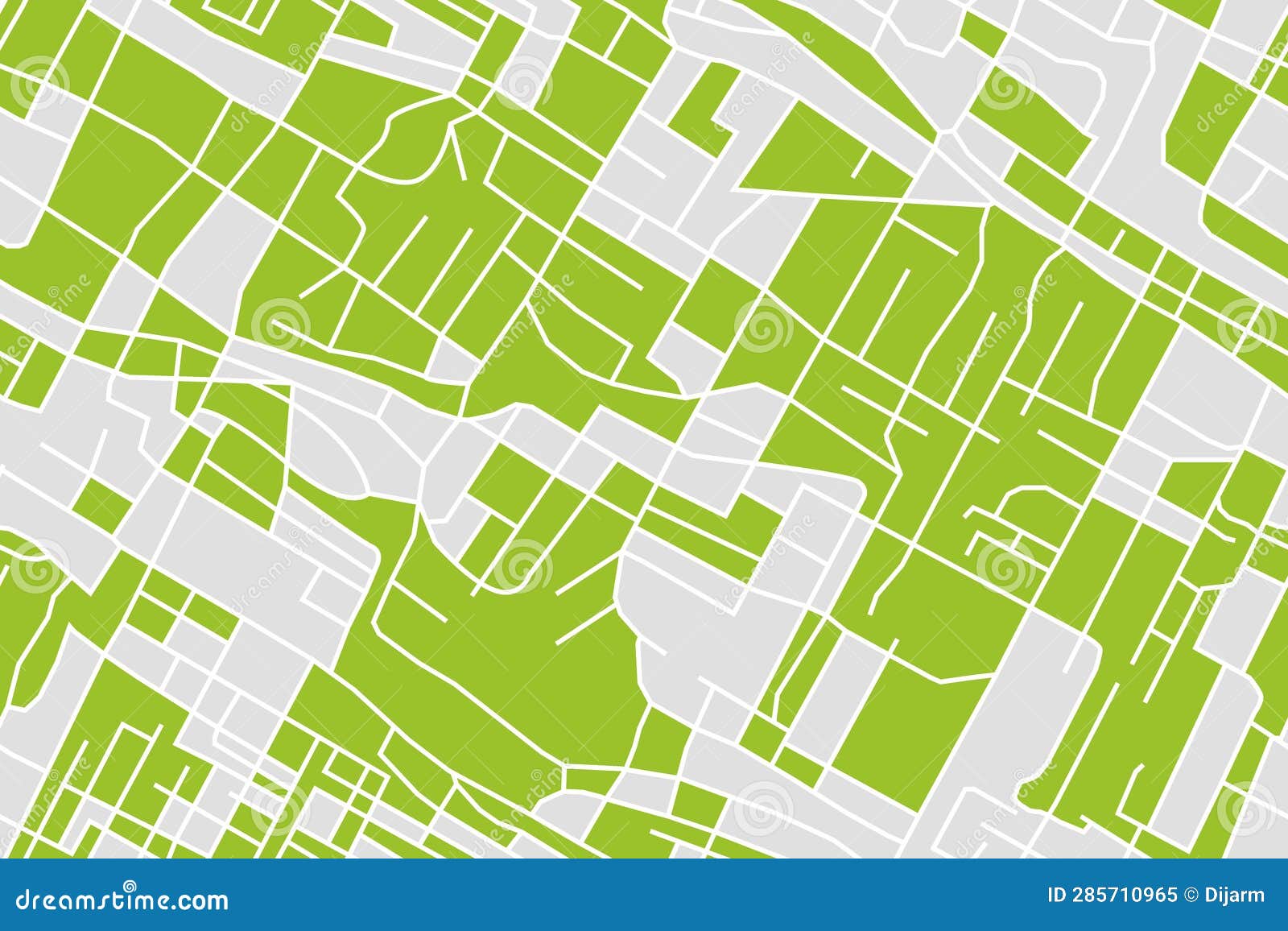 Street Map of City, Seamless Map Pattern of Road Stock Vector ...