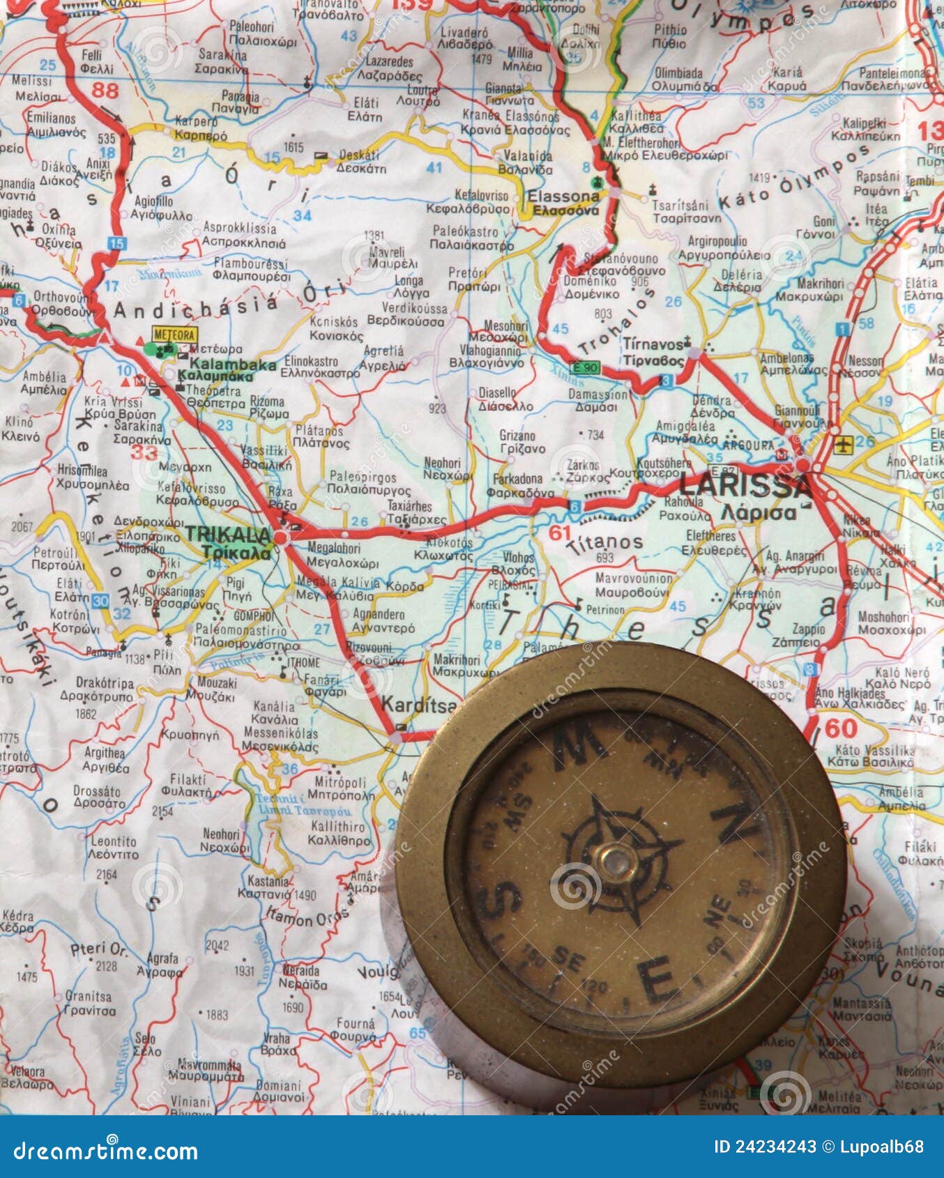 Street map with compass stock image. Image of communicative - 24234243