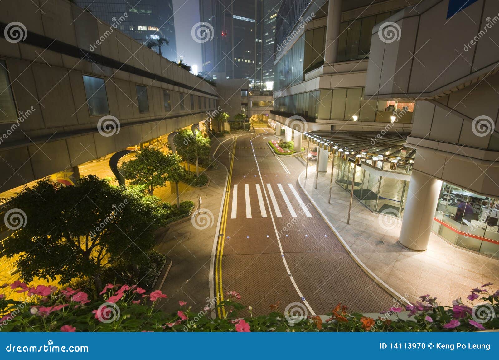 Street at midnight stock photo. Image of light, freeway - 14113970