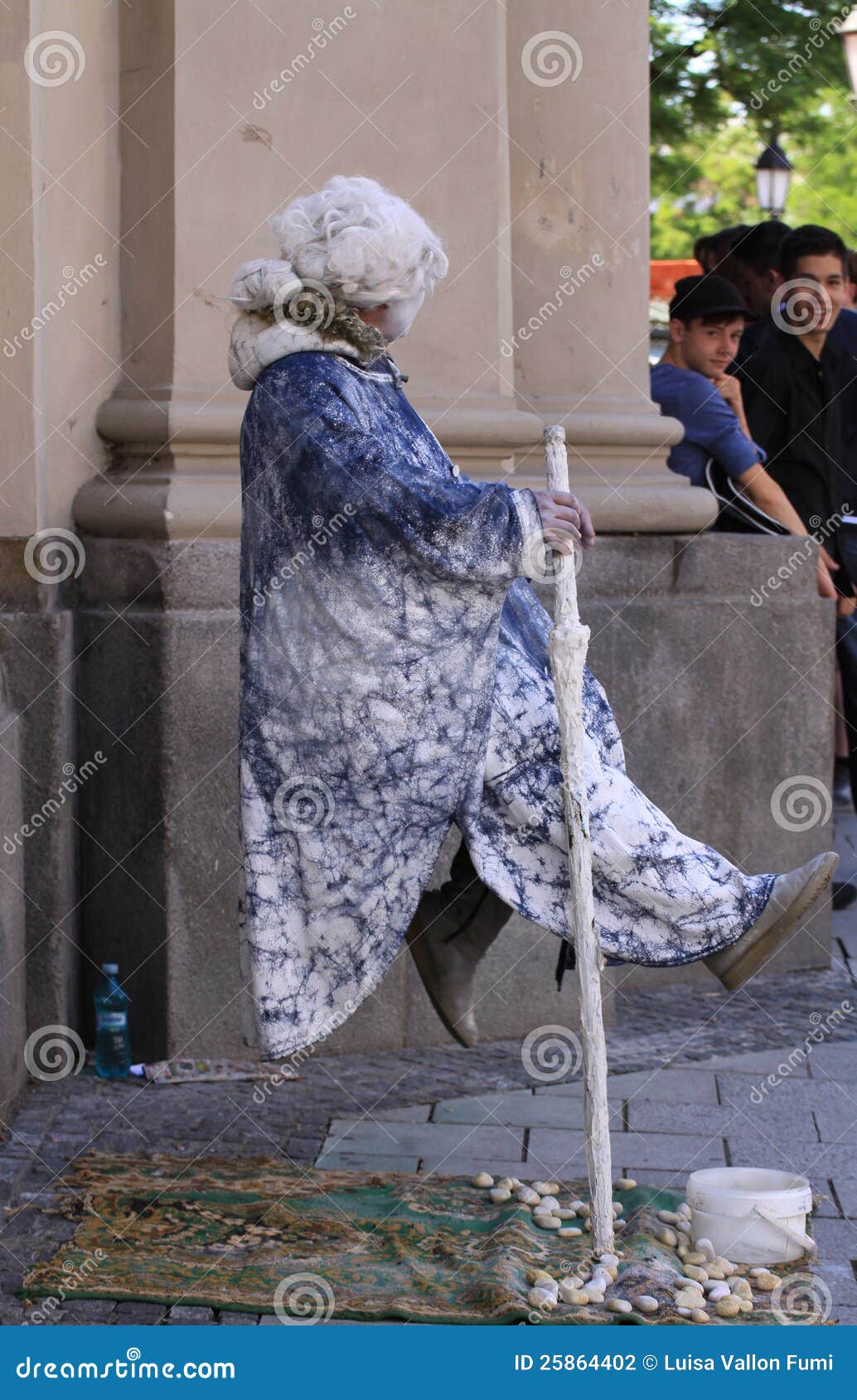 A Street Mime Floating in the Air in Munich. Editorial Photography ...