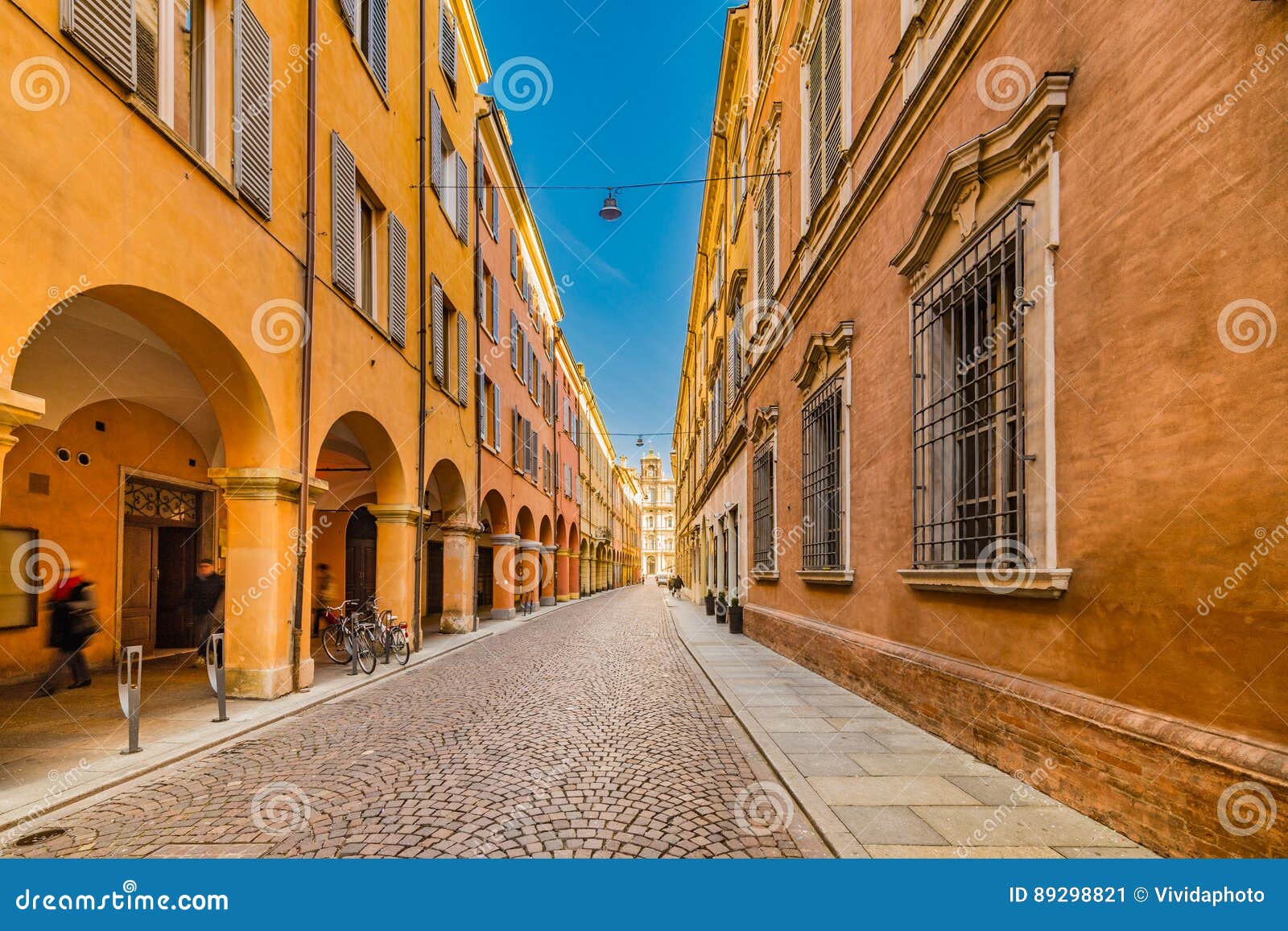 Street of Modena stock image. Image of houses, street - 89298821