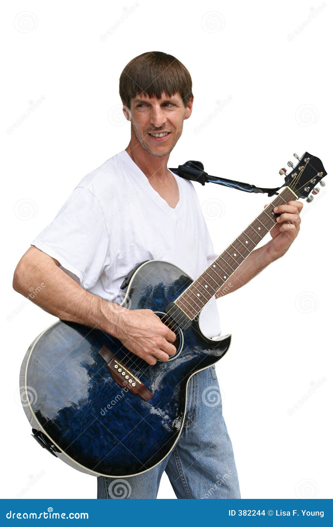 Street Musician Isolated stock photo. Image of guitarist - 382244