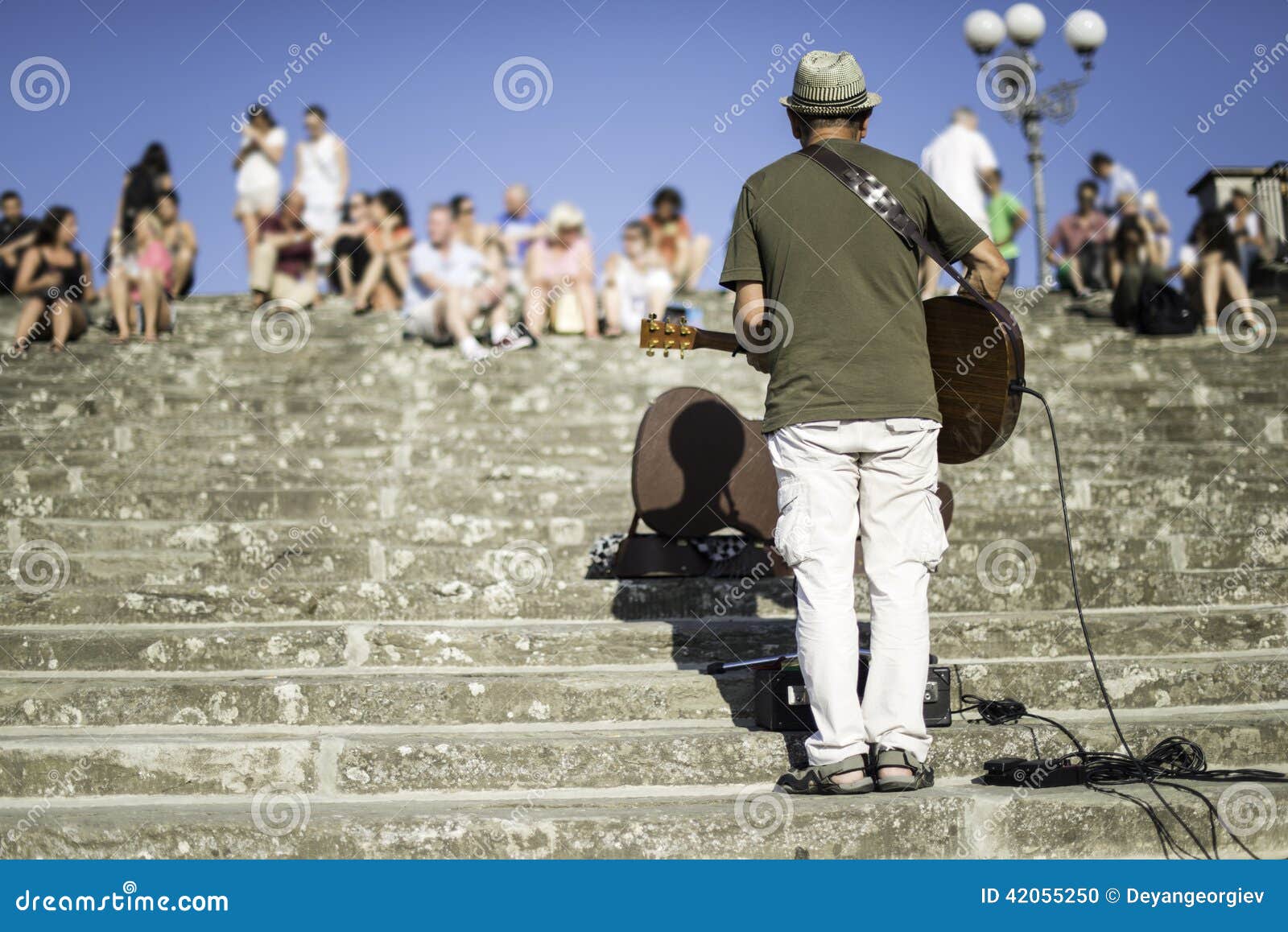 Street musician stock photo. Image of playing, guitarist - 42055250