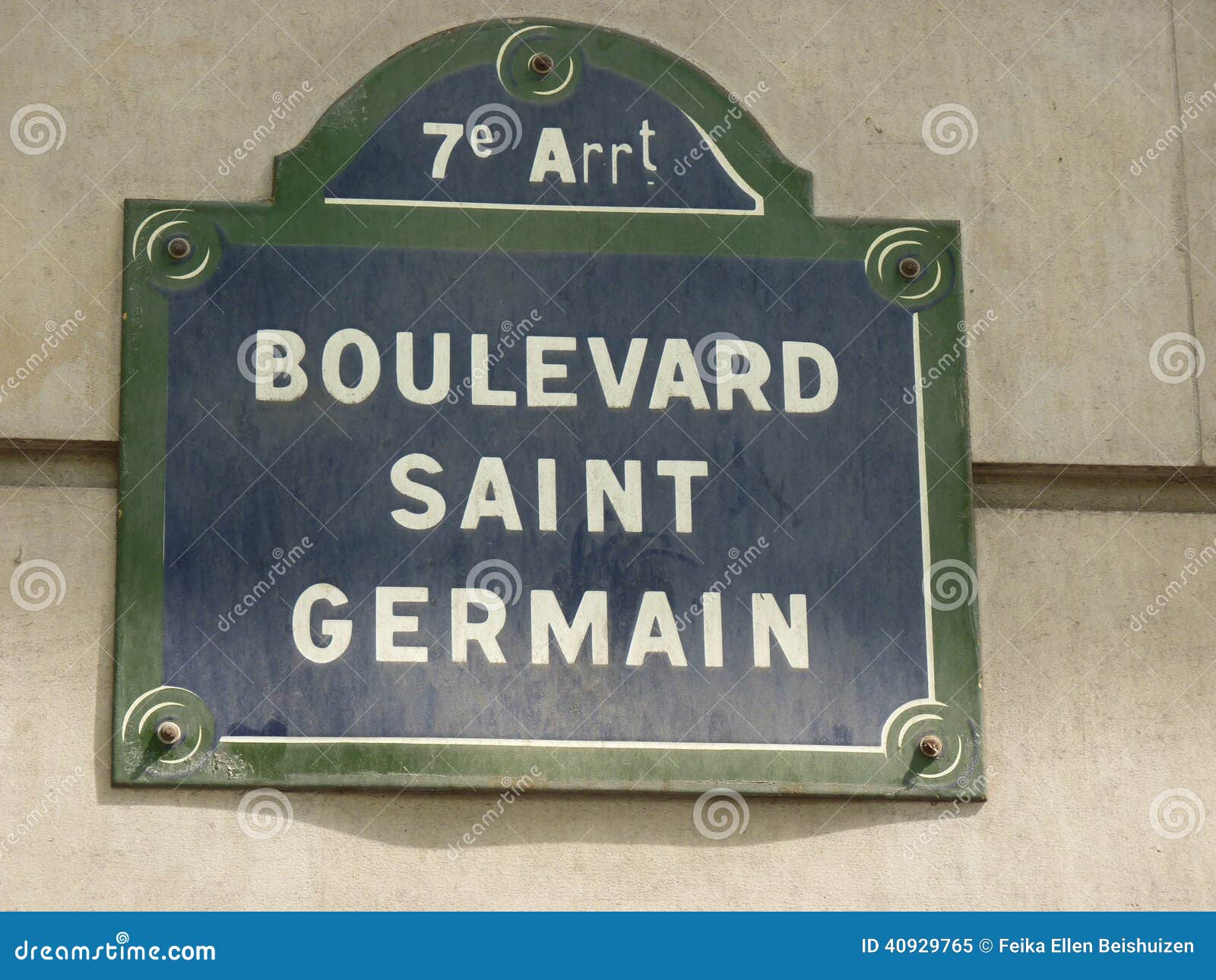 Street Name Sign in Paris stock image. Image of name - 40929765