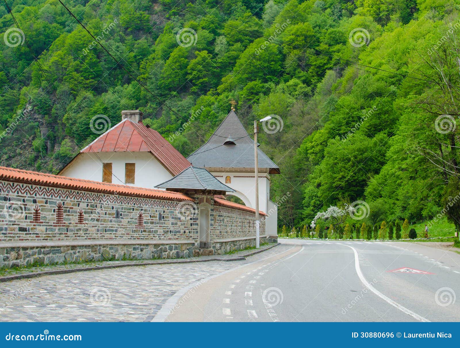 Street Near the Lainici Monastery Stock Photo - Image of great, natural ...