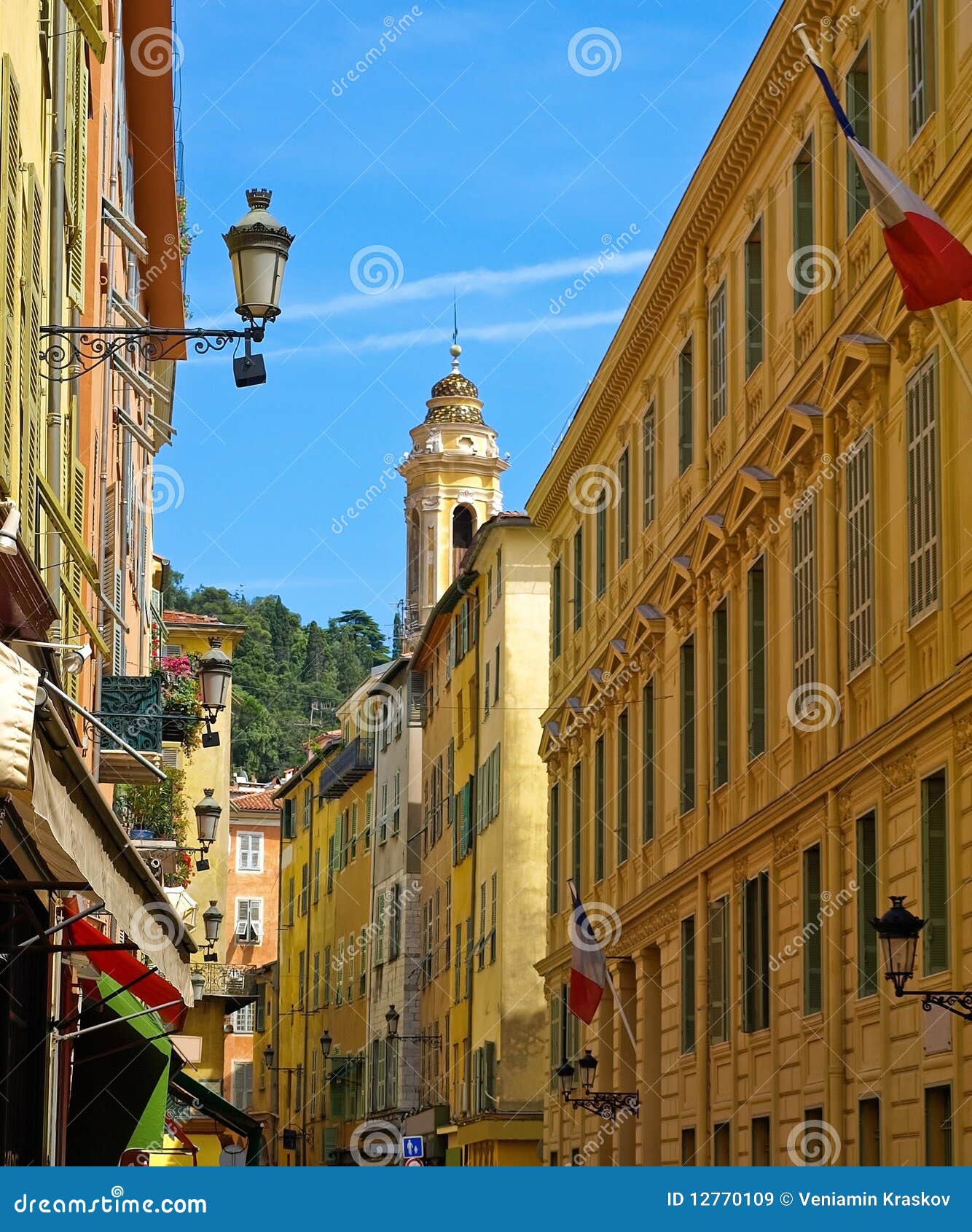 Street in Nice stock image. Image of history, picturesque - 12770109