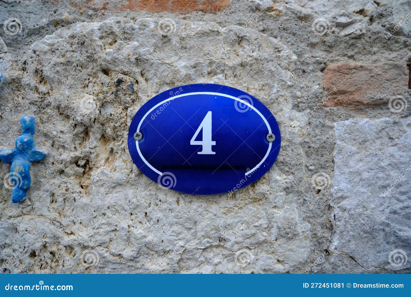 The Street Number. Number 4 Stock Image - Image of flooring, circle ...