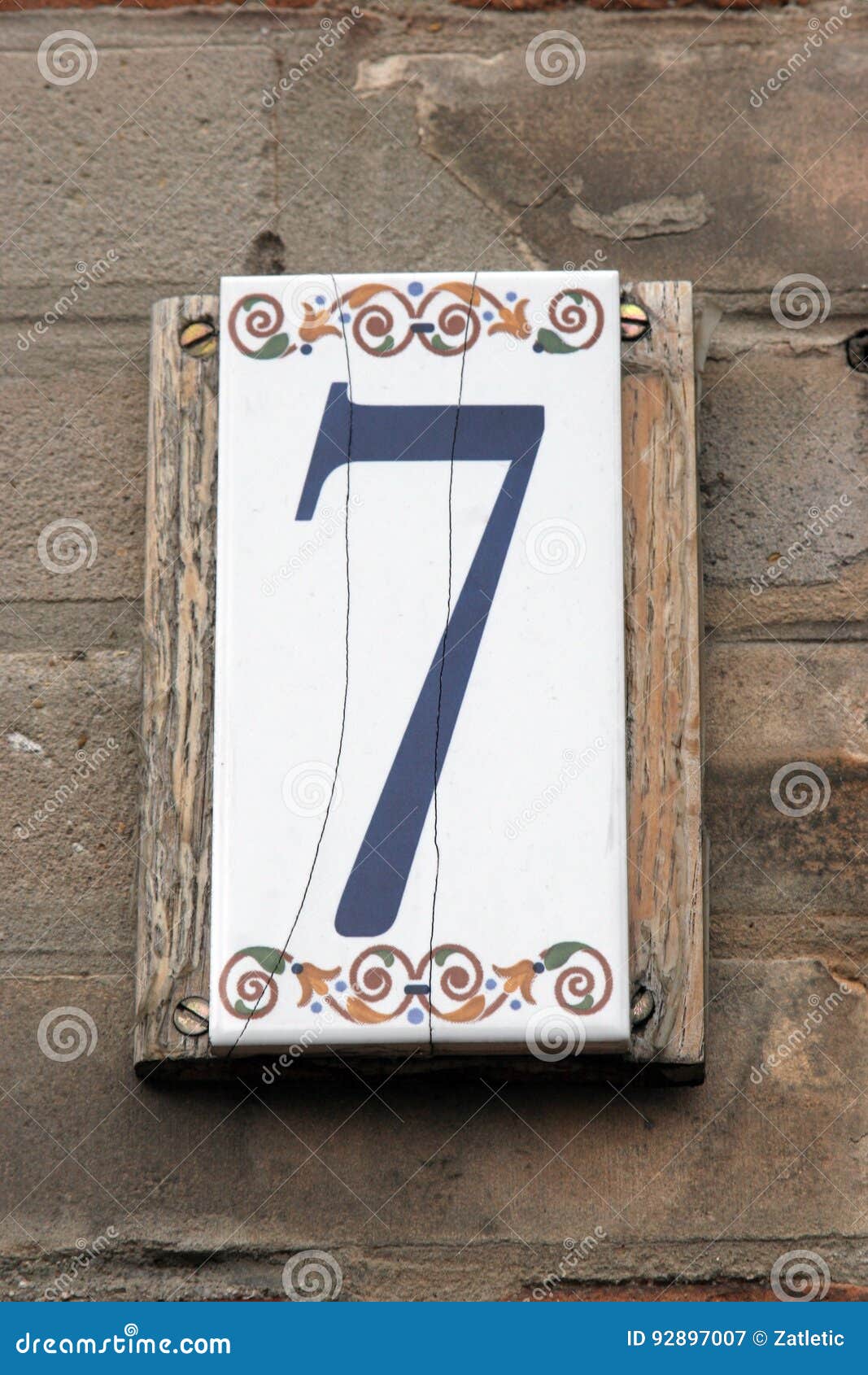 Street number stock image. Image of color, seven, digit - 92897007