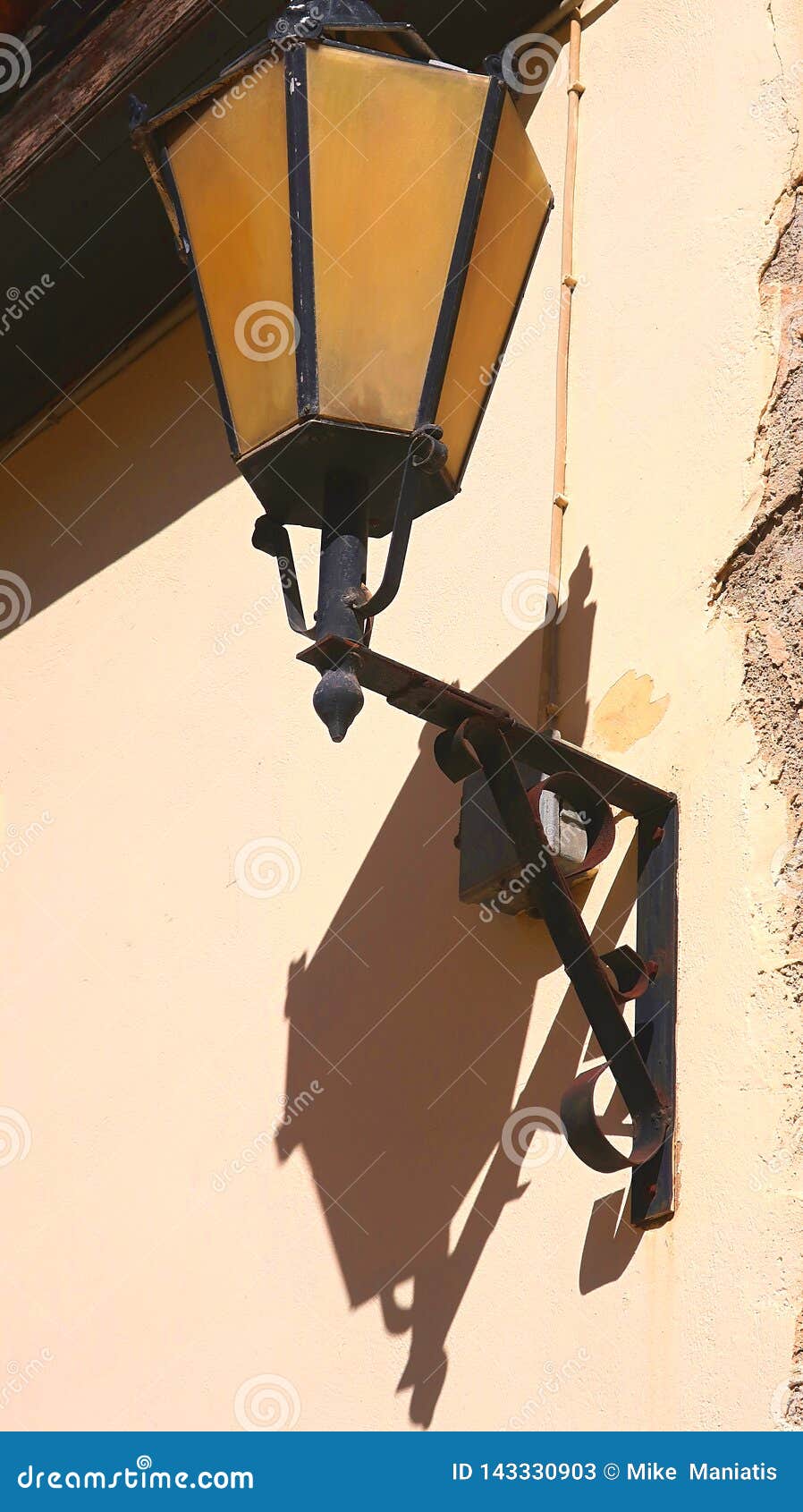 Street Old Rusty Vintage Lamp Stock Image - Image of family, greece ...