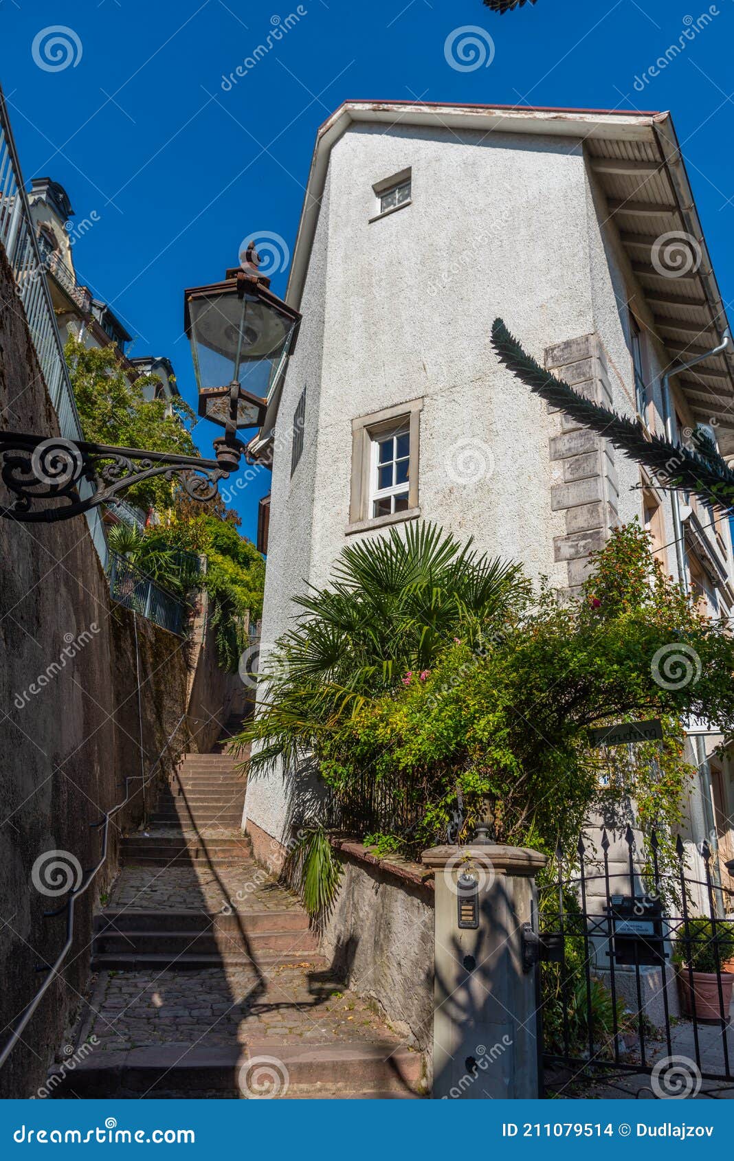 Street in the Old Town of Baden Baden in Germany Stock Photo - Image of ...