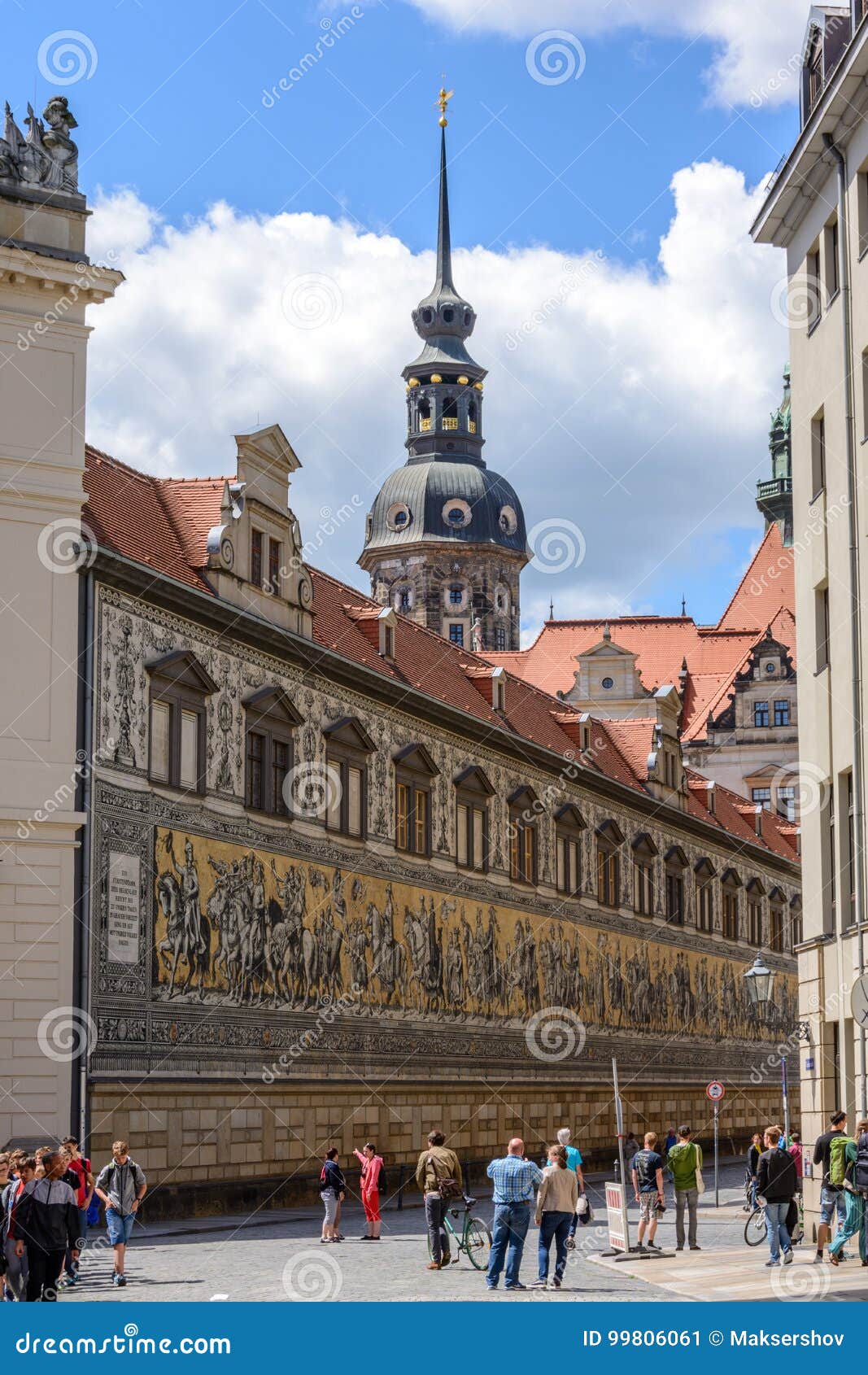 Street in the Old Town of Dresden, Germany Editorial Photo - Image of ...