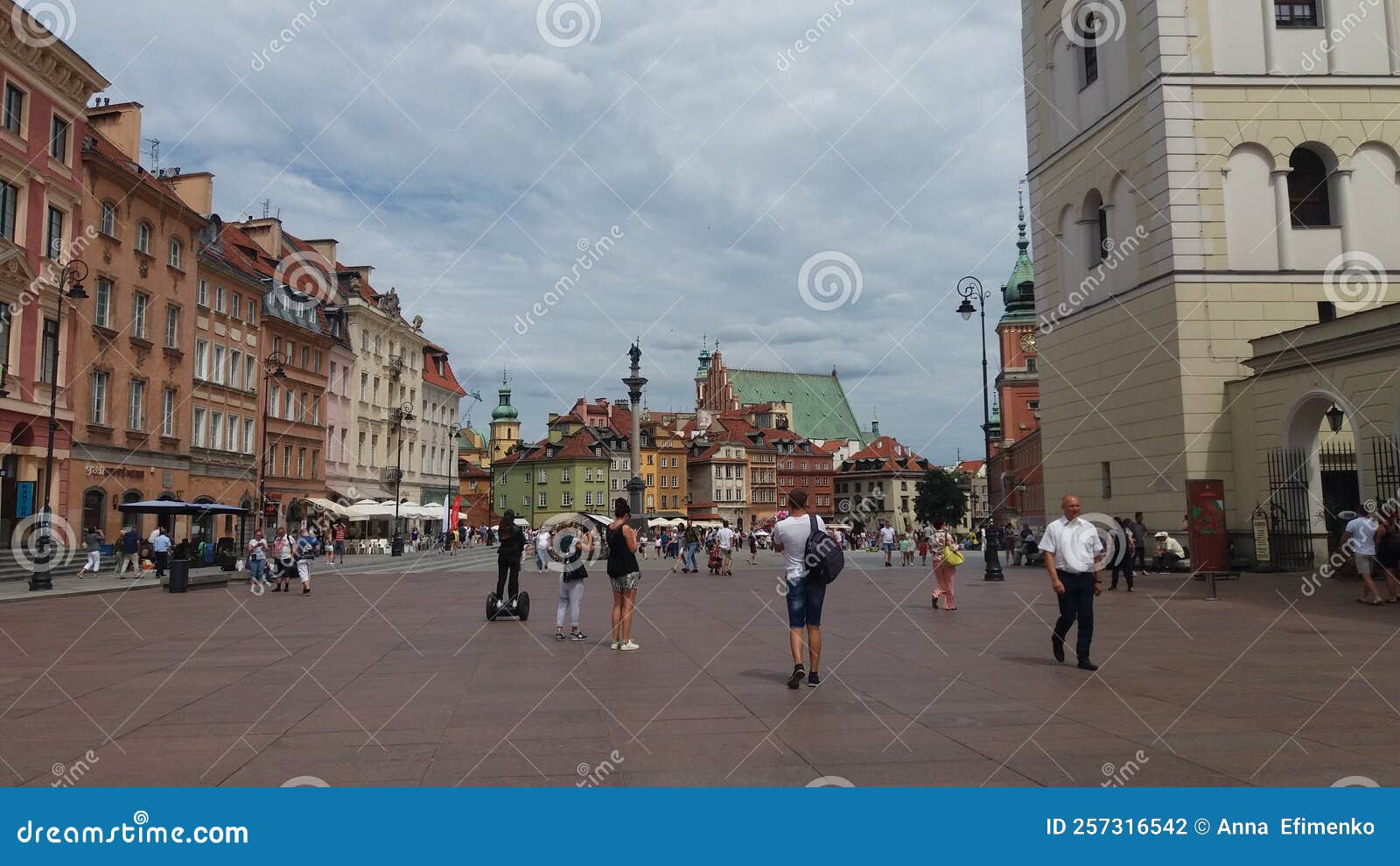 Street Overlooking the Palace Square in Warsaw. Stock Photo - Image of ...