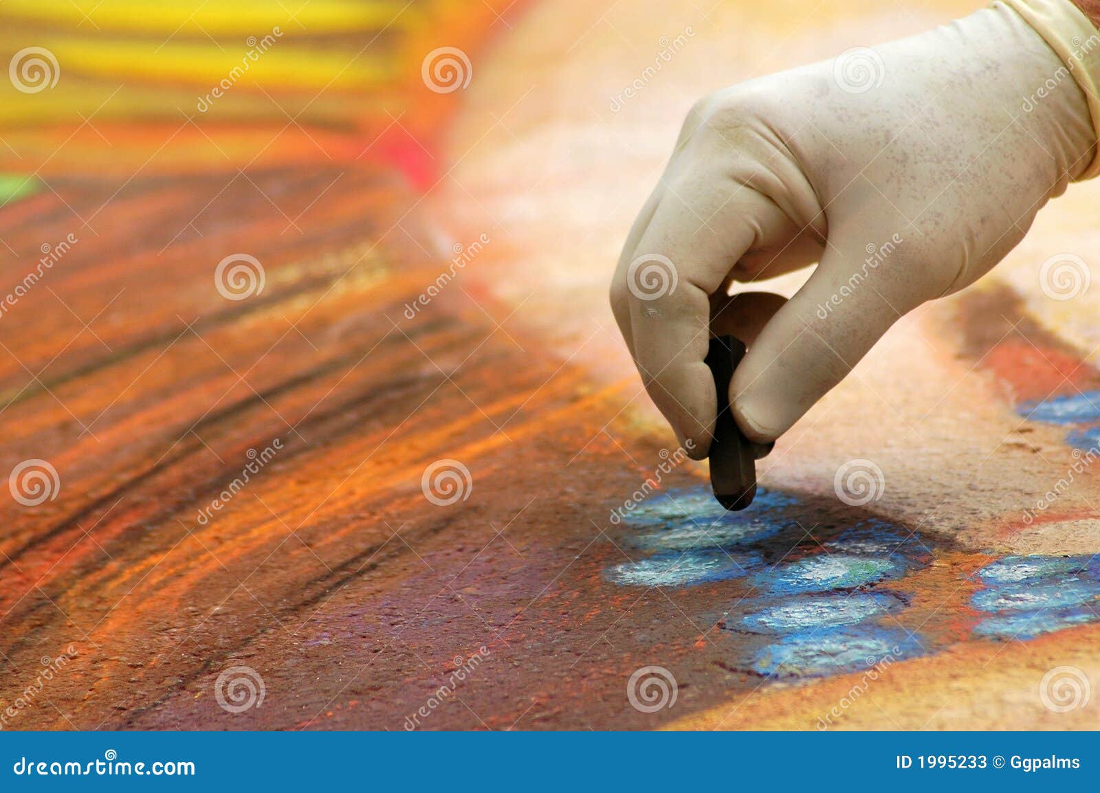 Street Painter stock image. Image of texture, chalk, painter - 1995233