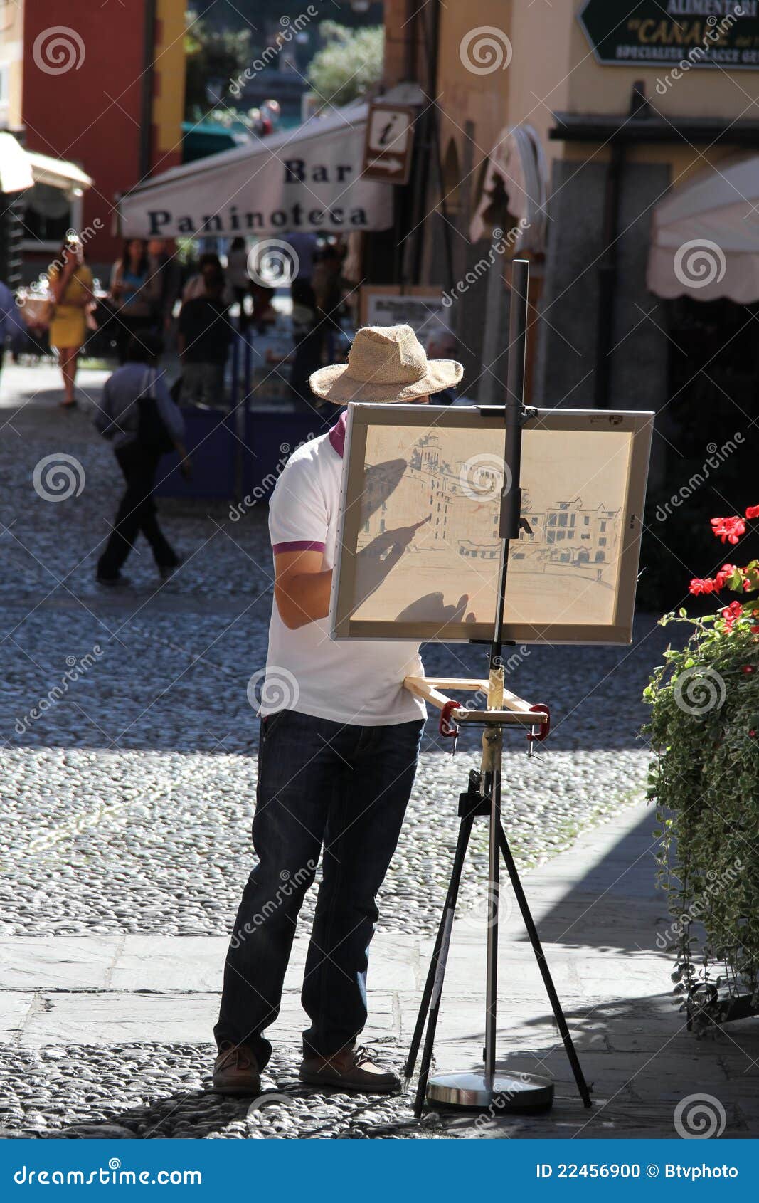 Street painter editorial image. Image of portovenere - 22456900