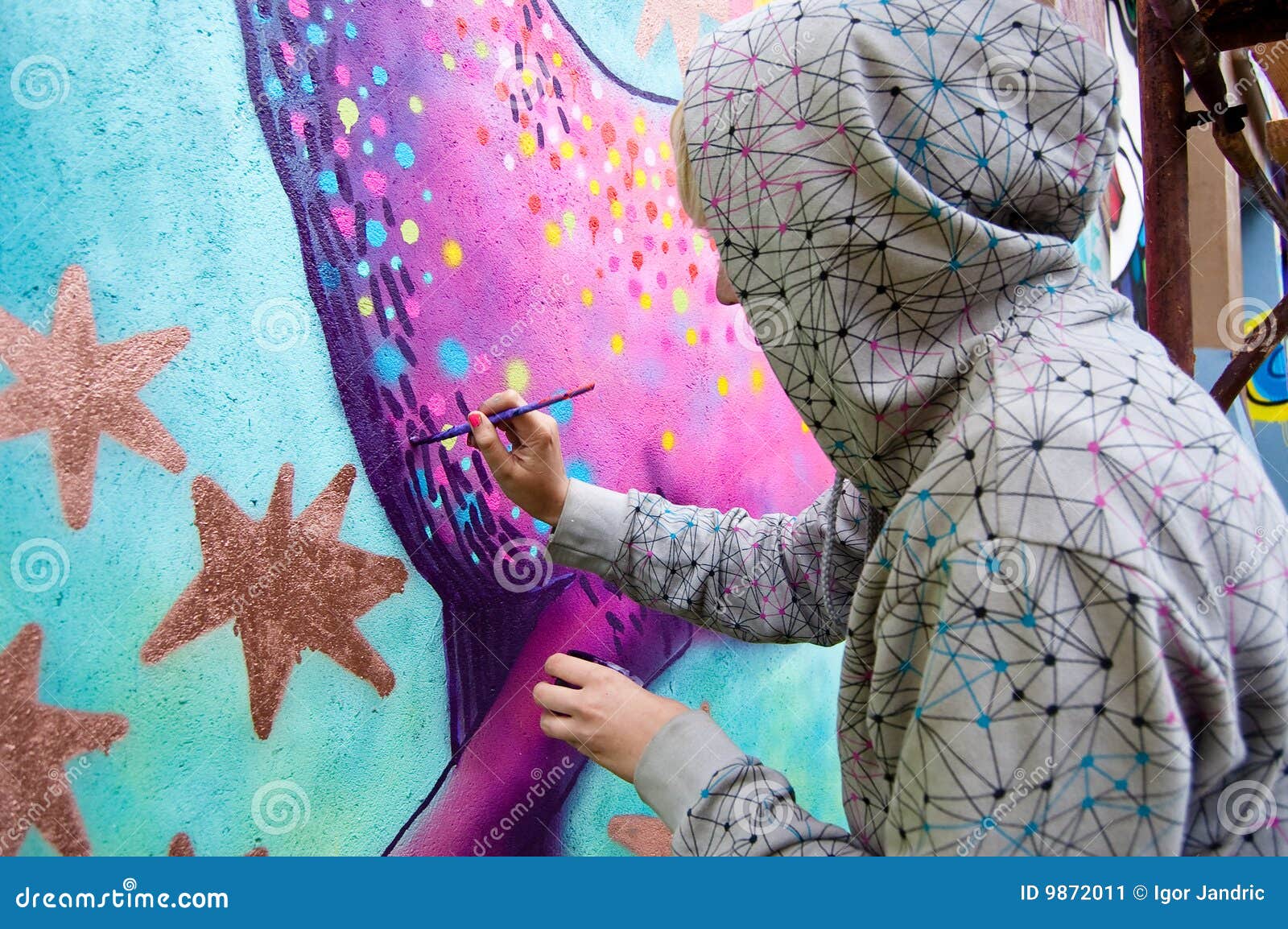 Street Painter stock image. Image of hooligan, adventure - 9872011