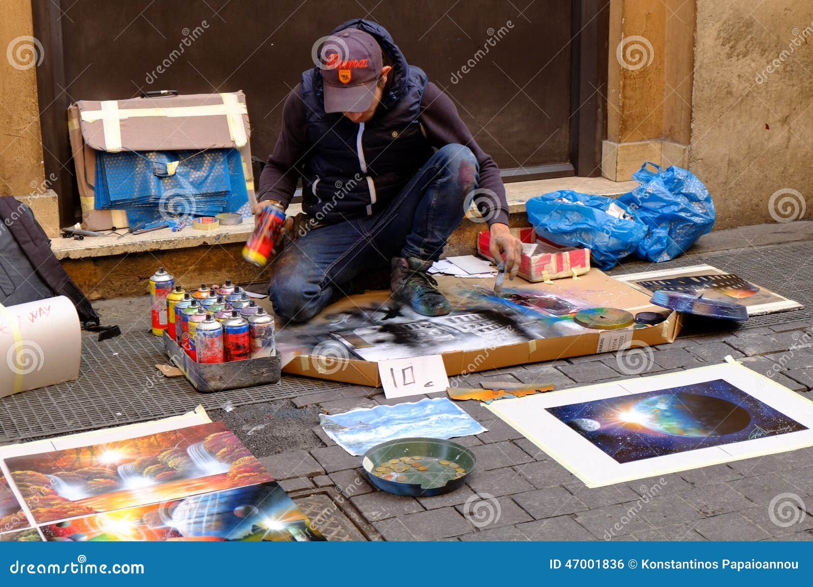 Street Painter Editorial Photo | CartoonDealer.com #40619903