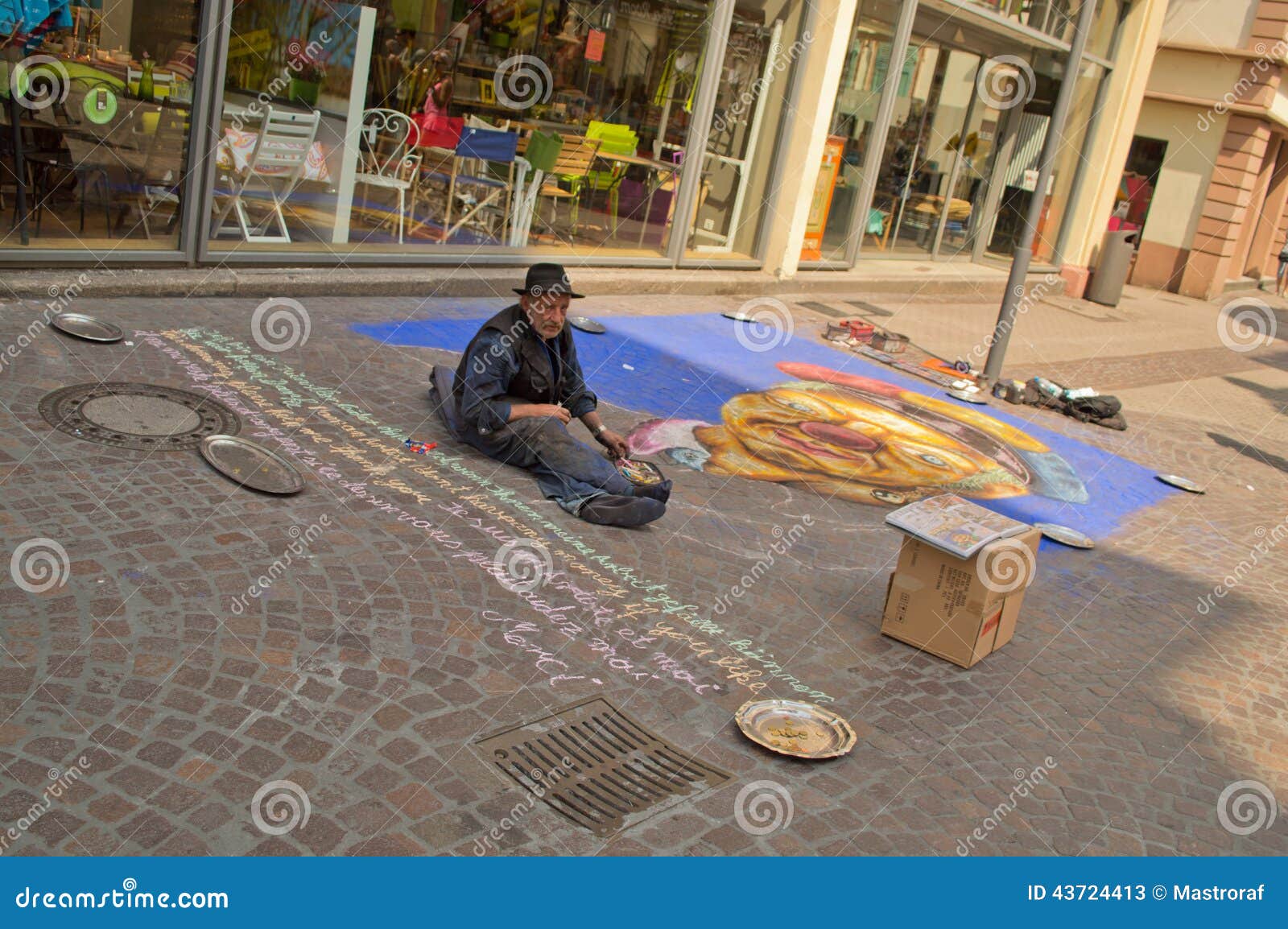 Street painter editorial stock photo. Image of city, heidelberg - 43724413