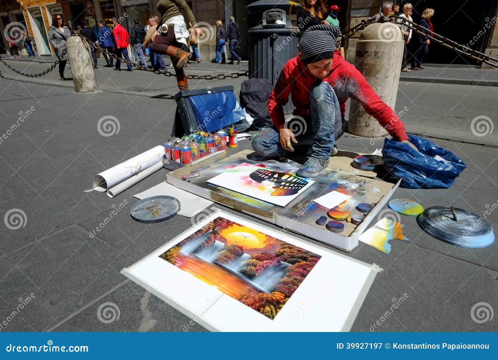 Street Painter Editorial Photo | CartoonDealer.com #39927197