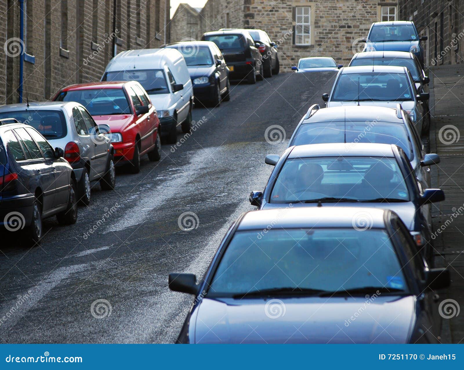 Street parking stock photo. Image of automotive, stone - 7251170