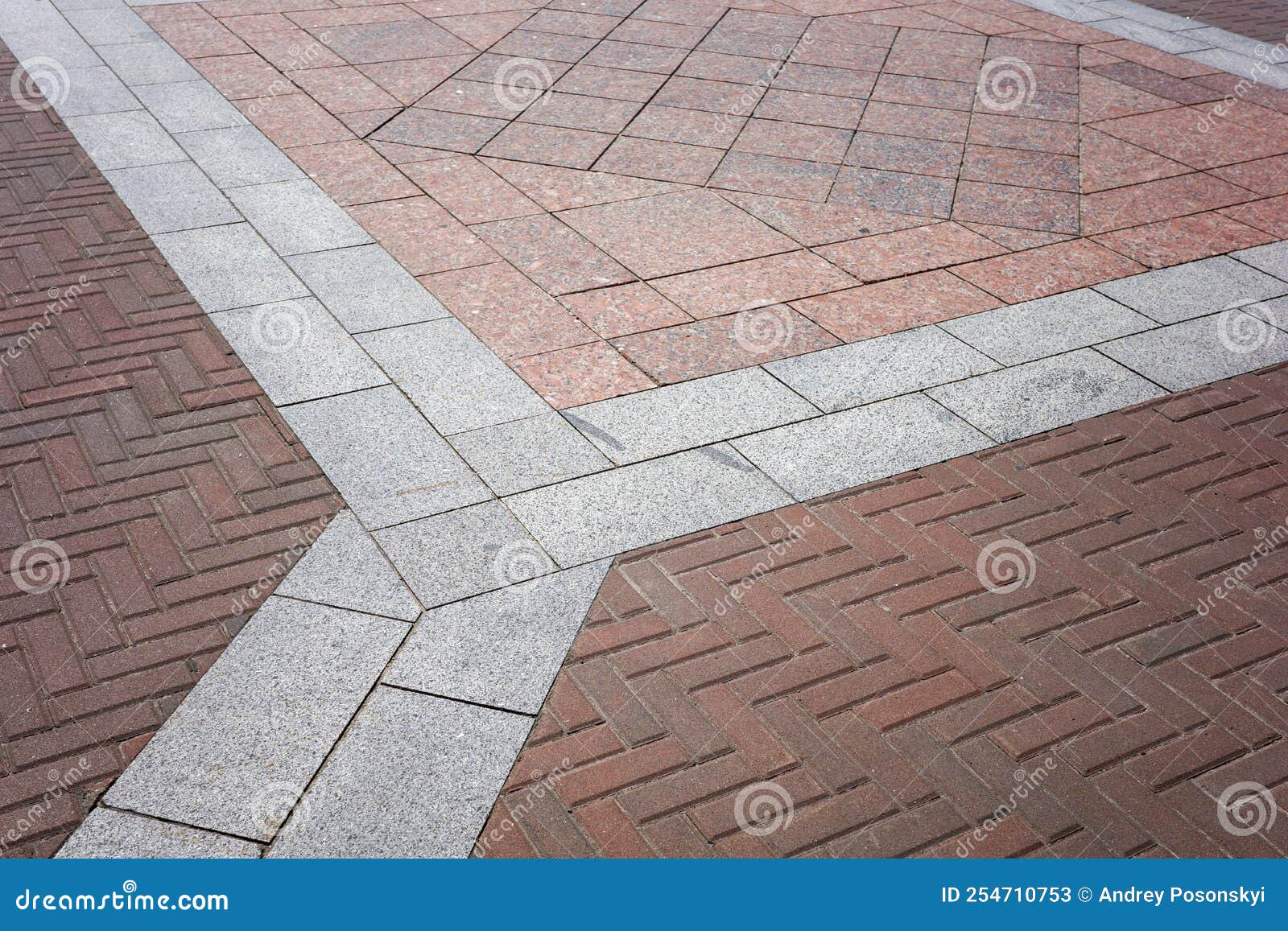 Street Pavement Made of Stone Tiles Lined Stock Image - Image of ...