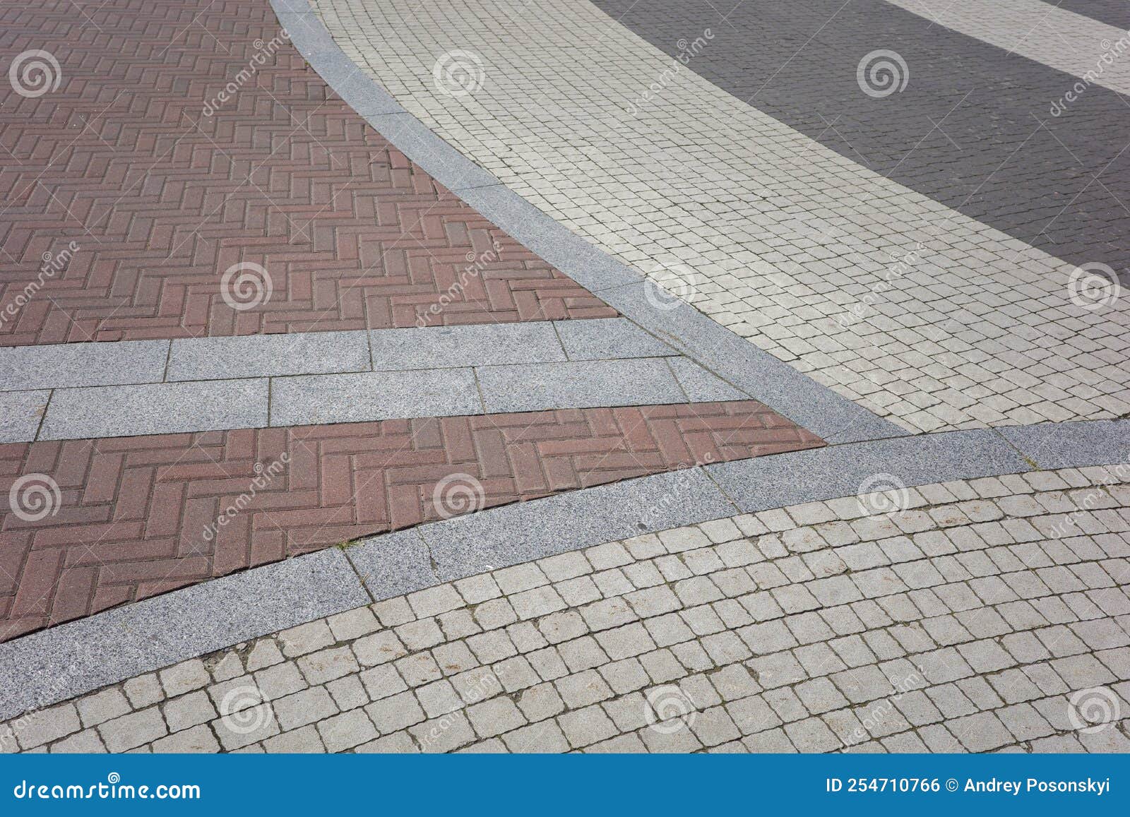 Street Pavement Made of Stone Tiles Lined Stock Photo - Image of ...