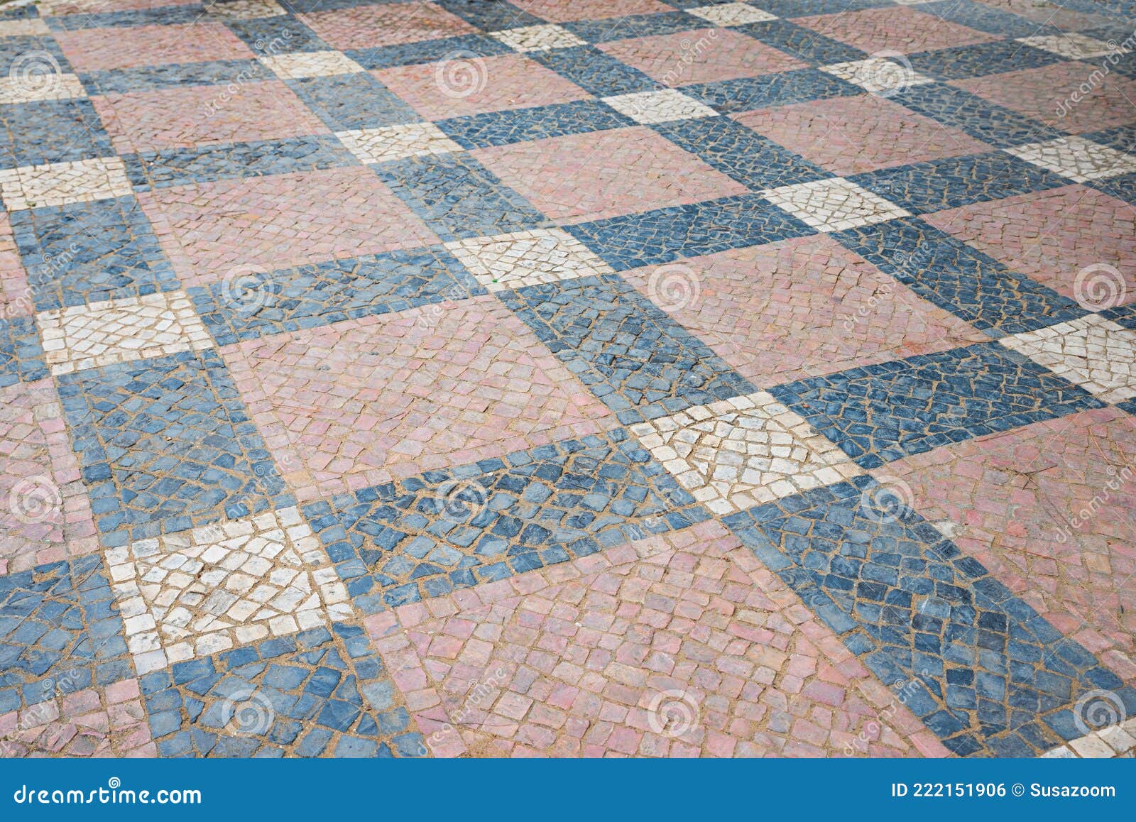 Street Pavement in Three Colors, Geometric Pattern, Made of Granite ...
