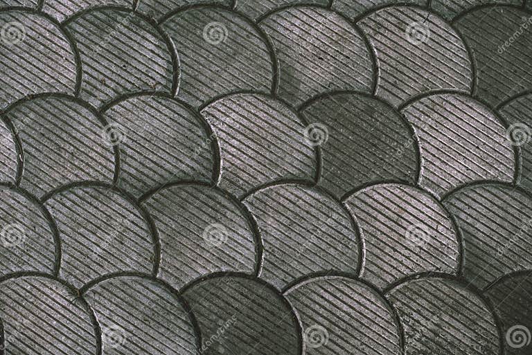 Street Paving, Fish Scale Pattern Stock Image - Image of tiled, road ...