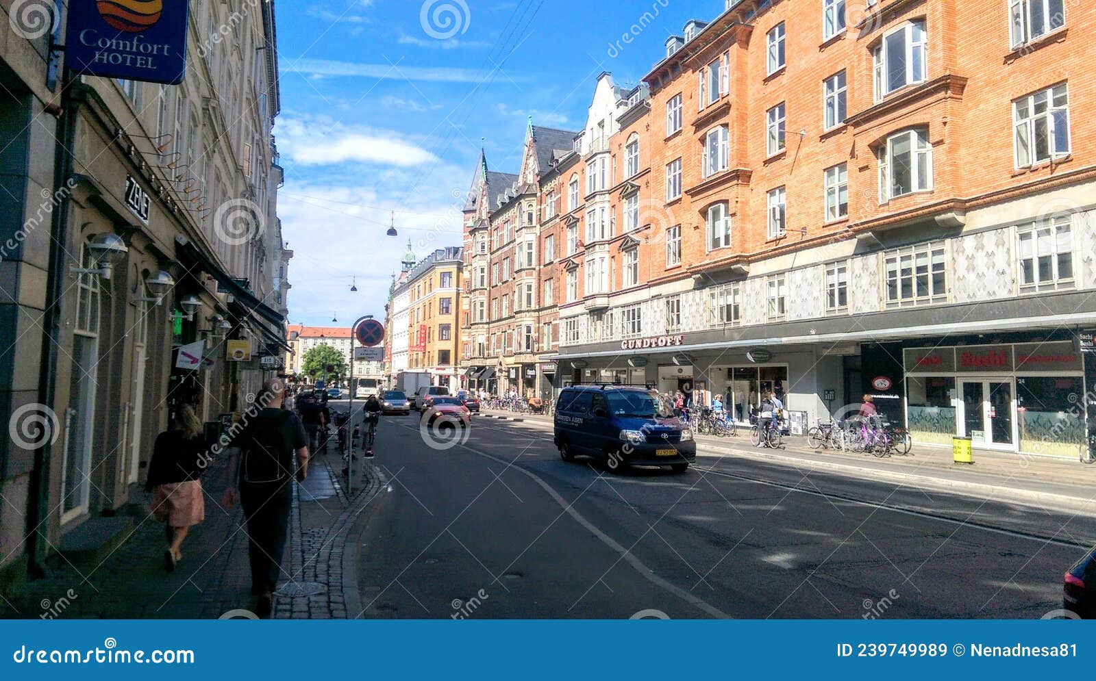Street with Pedestrian Zone between the Buildings Editorial Stock Image ...