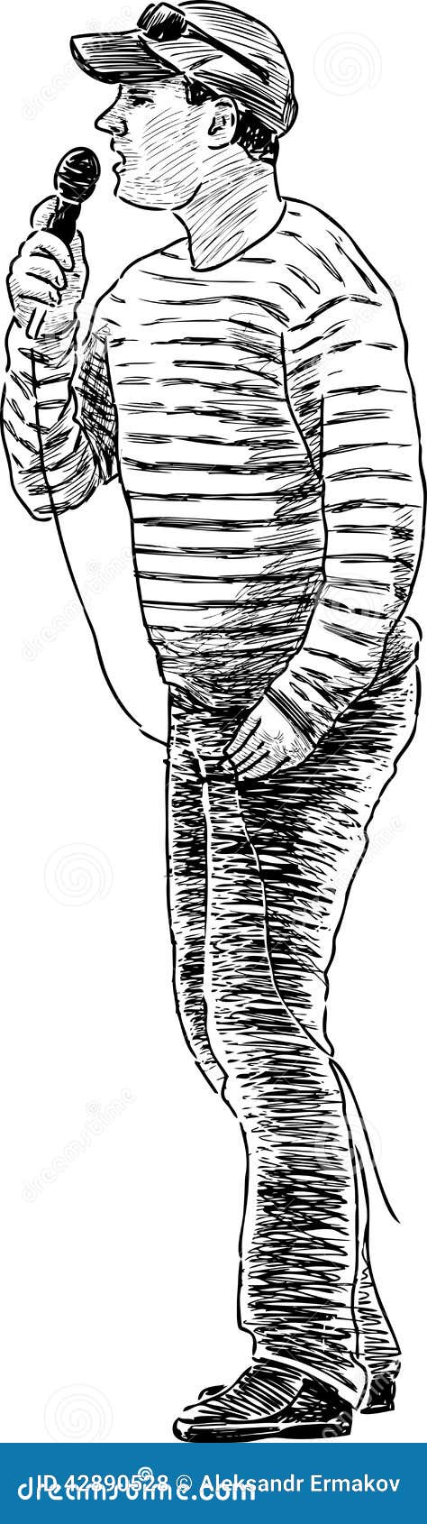 Street performer stock vector. Illustration of street - 42890528