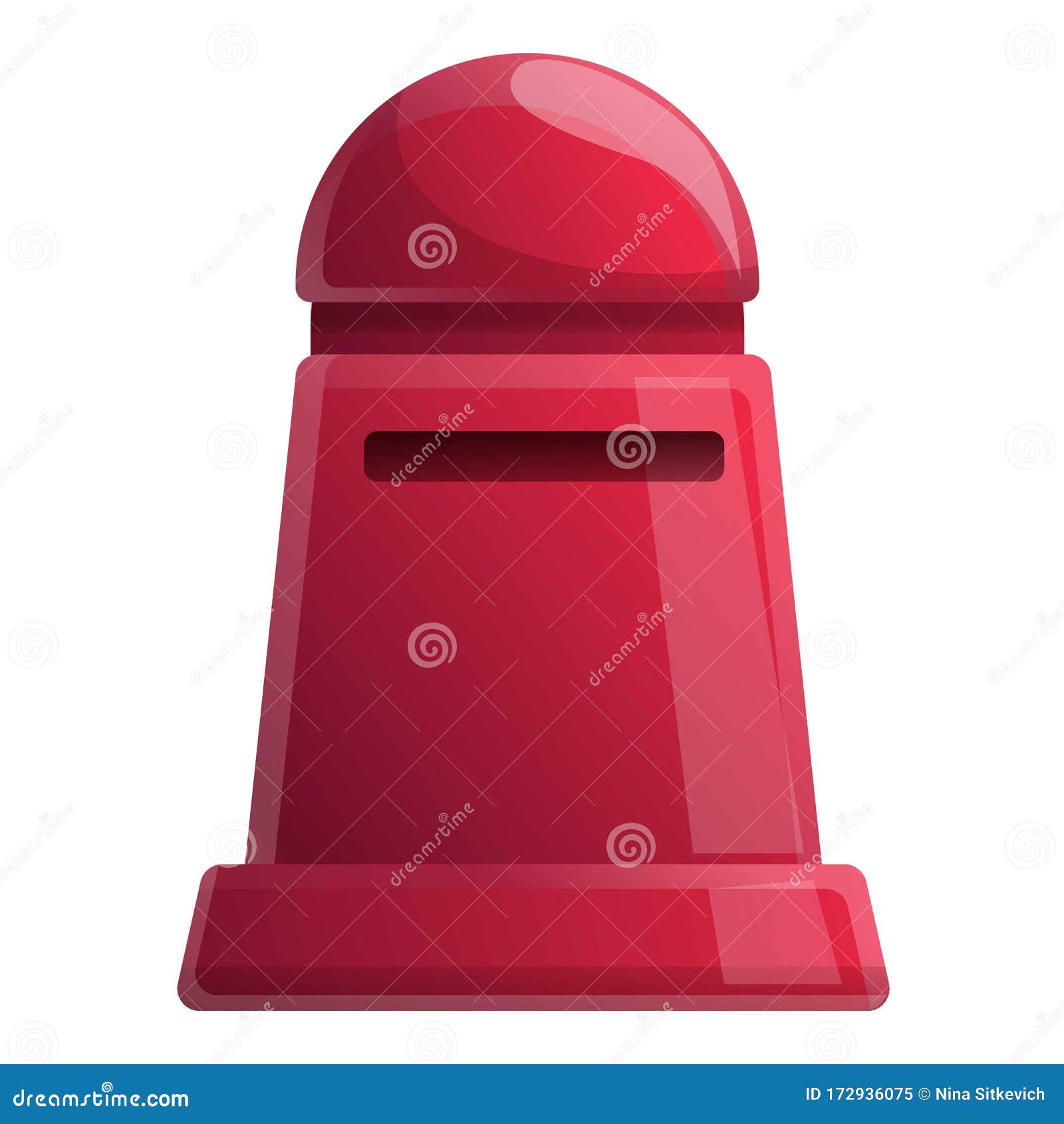 Street Pillar Mailbox Icon, Cartoon Style Stock Vector - Illustration ...