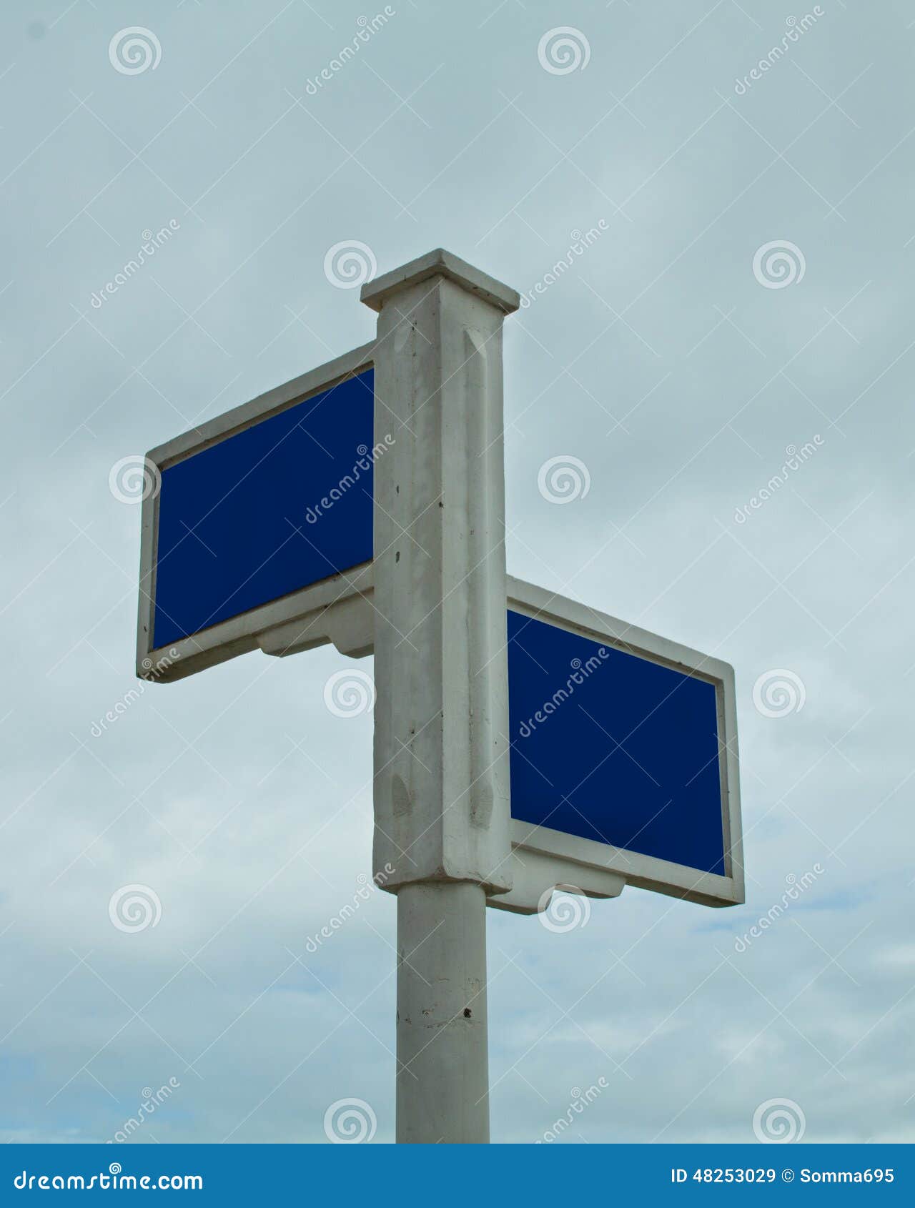 Street pointer stock image. Image of road, sign, blue - 48253029