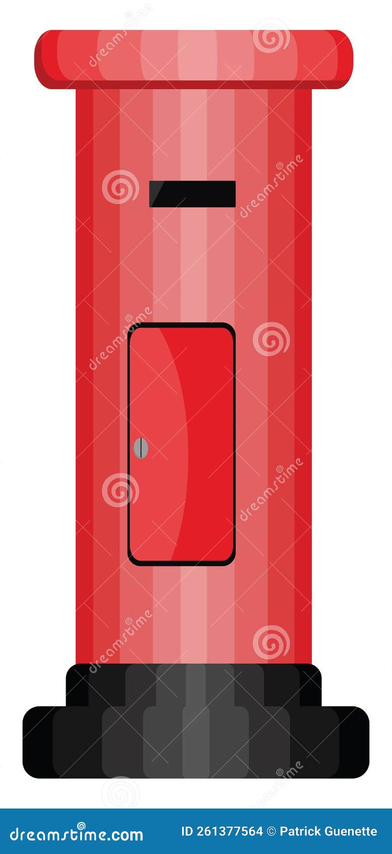 Street post box, icon stock vector. Illustration of isolated - 261377564