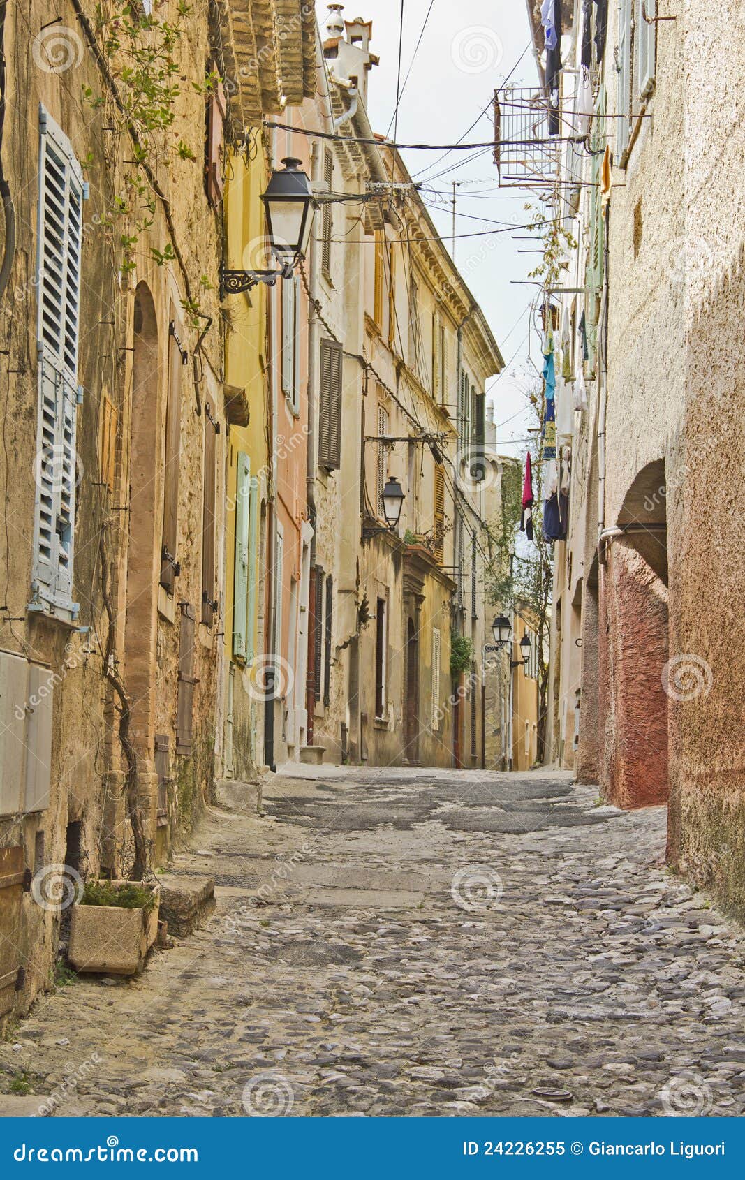 Street in Provence, France stock image. Image of flower - 24226255