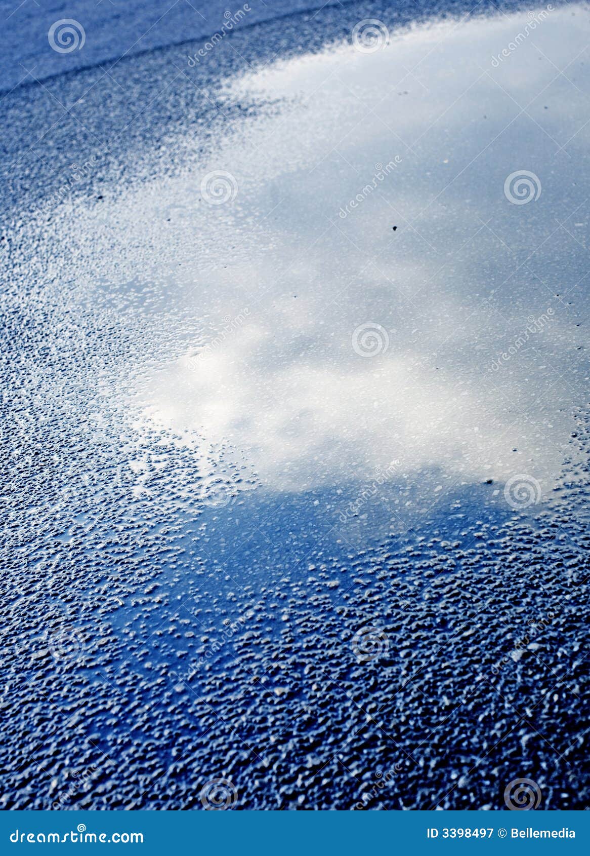Street puddle stock image. Image of storm, reflection - 3398497
