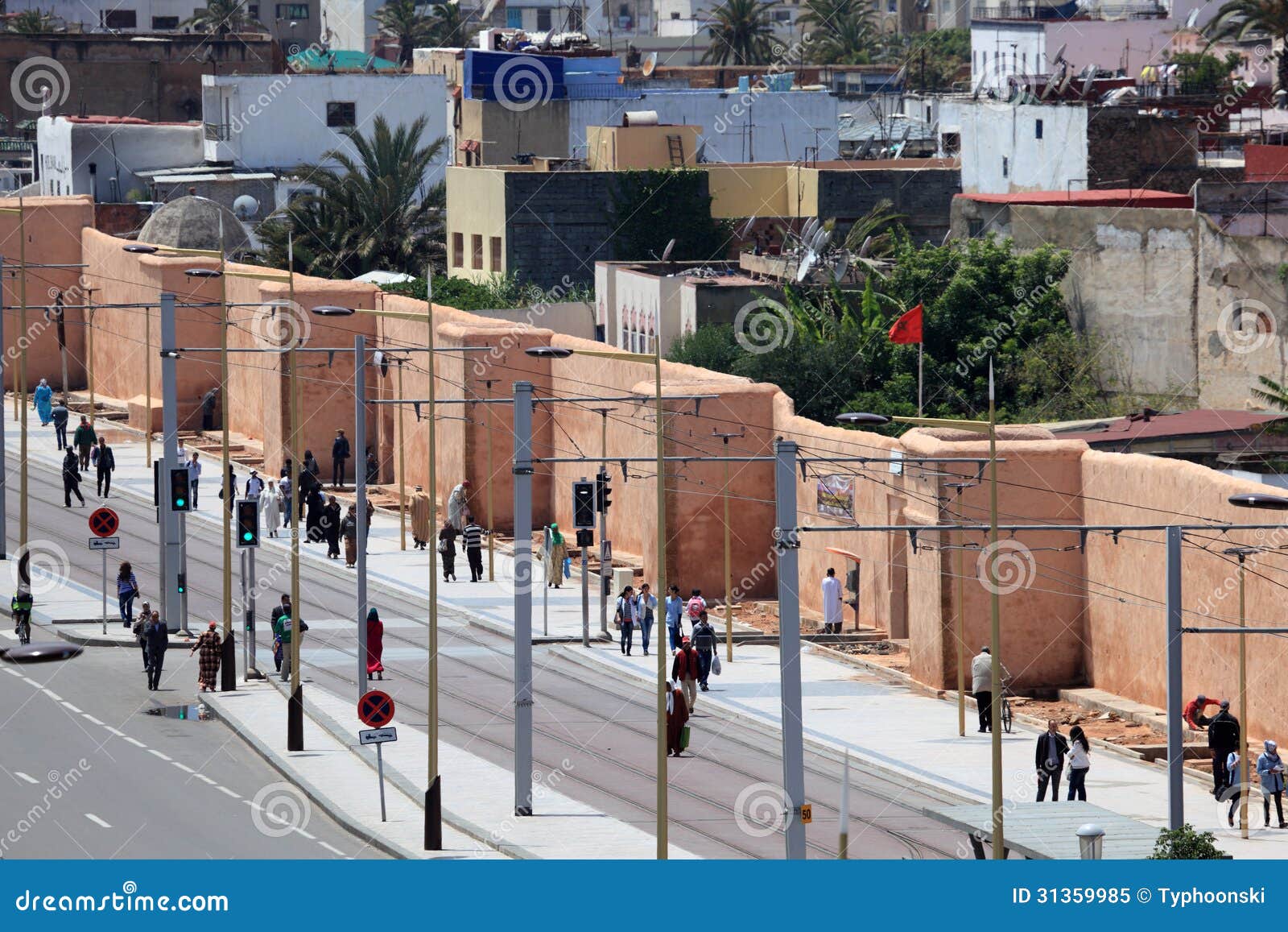 Street in Rabat, Morocco editorial image. Image of city - 31359985