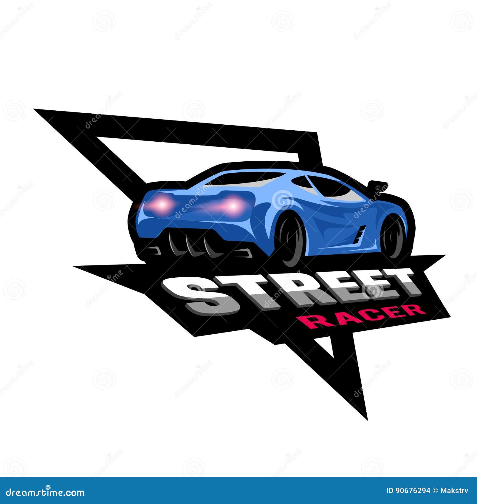 Street Racer, Symbol, Emblem. Stock Vector - Illustration of fast, city ...