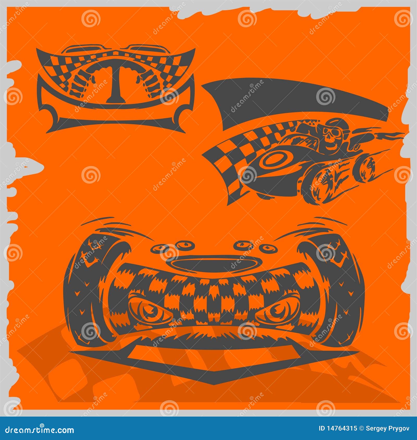 Street Racing Cars stock vector. Illustration of competition - 14764315