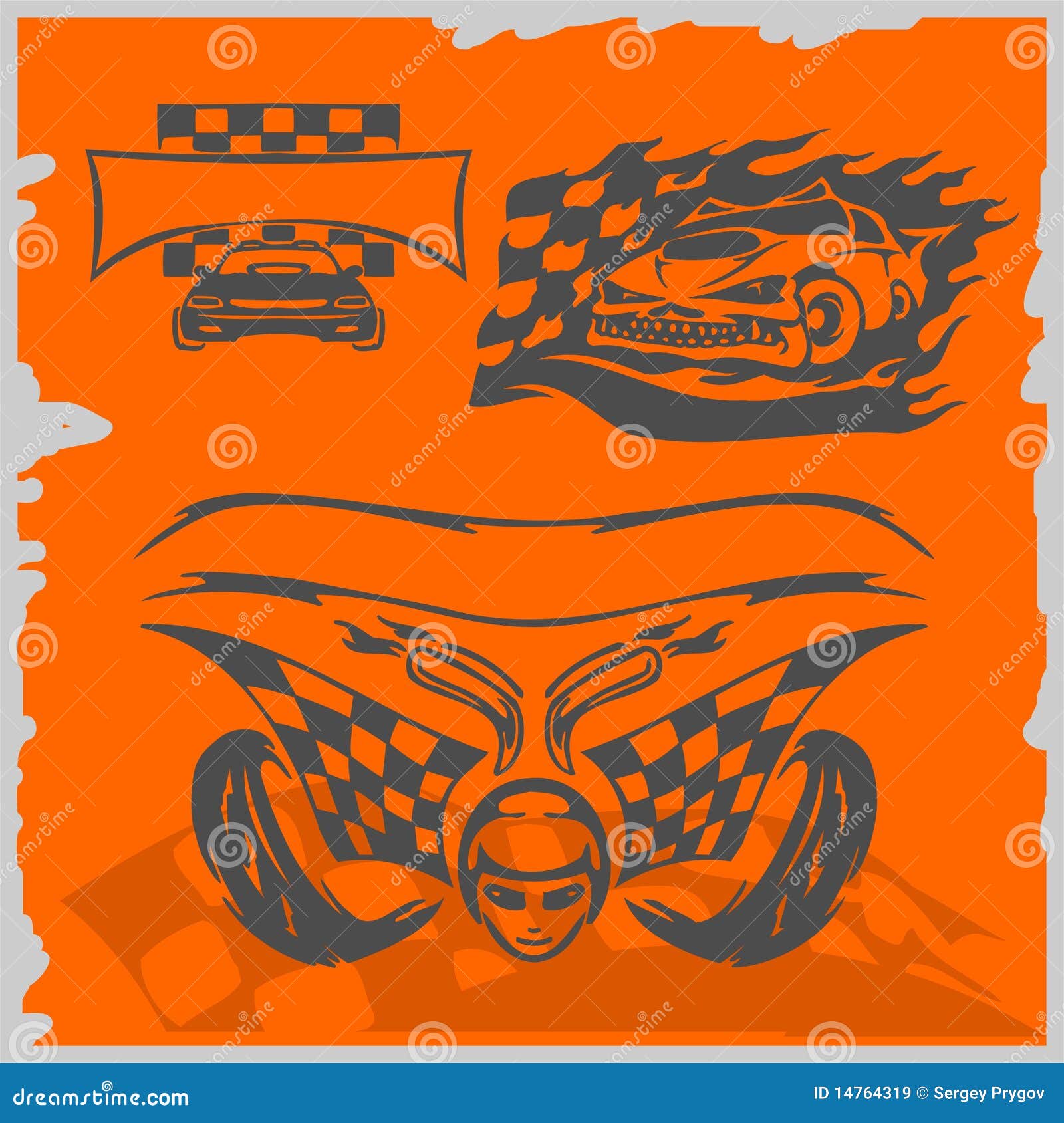 Street Racing Cars stock vector. Illustration of motor - 14764319