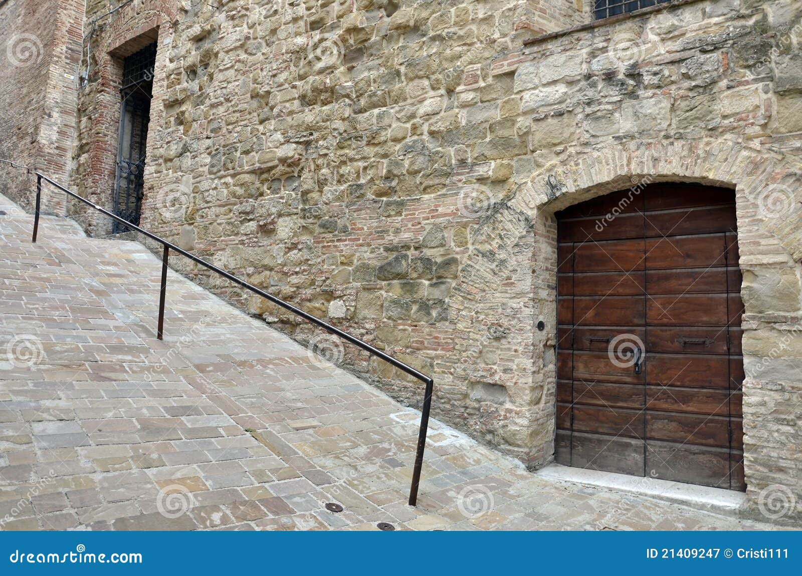 Street railing stock image. Image of place, railing, downtown - 21409247