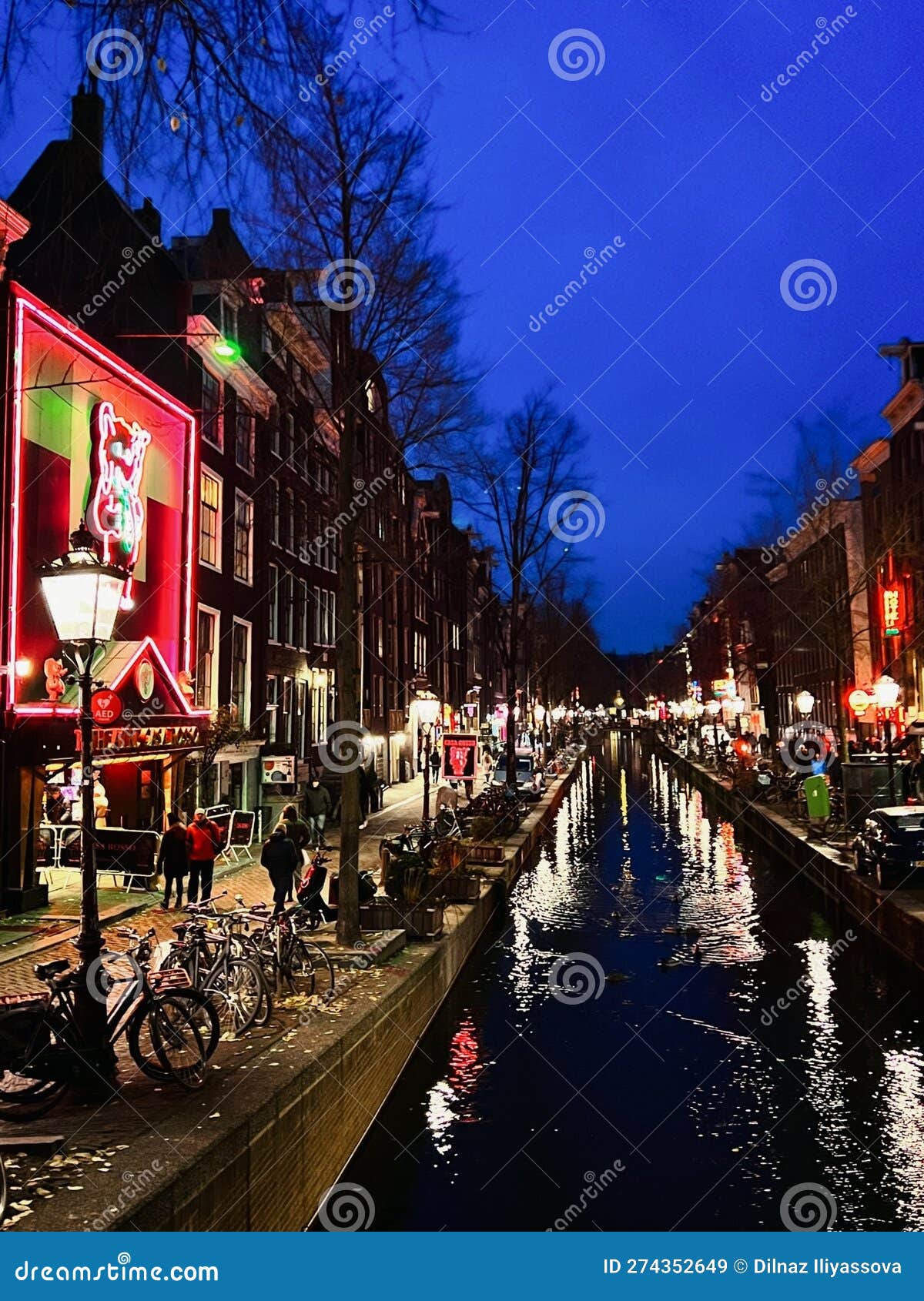 Street red-light district editorial stock image. Image of dusk - 274352649