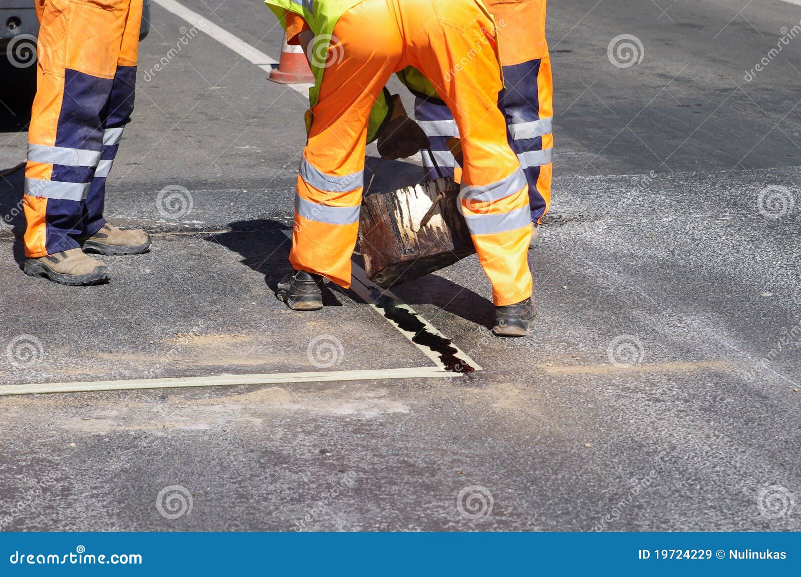 Street repairing works stock image. Image of transportation - 19724229